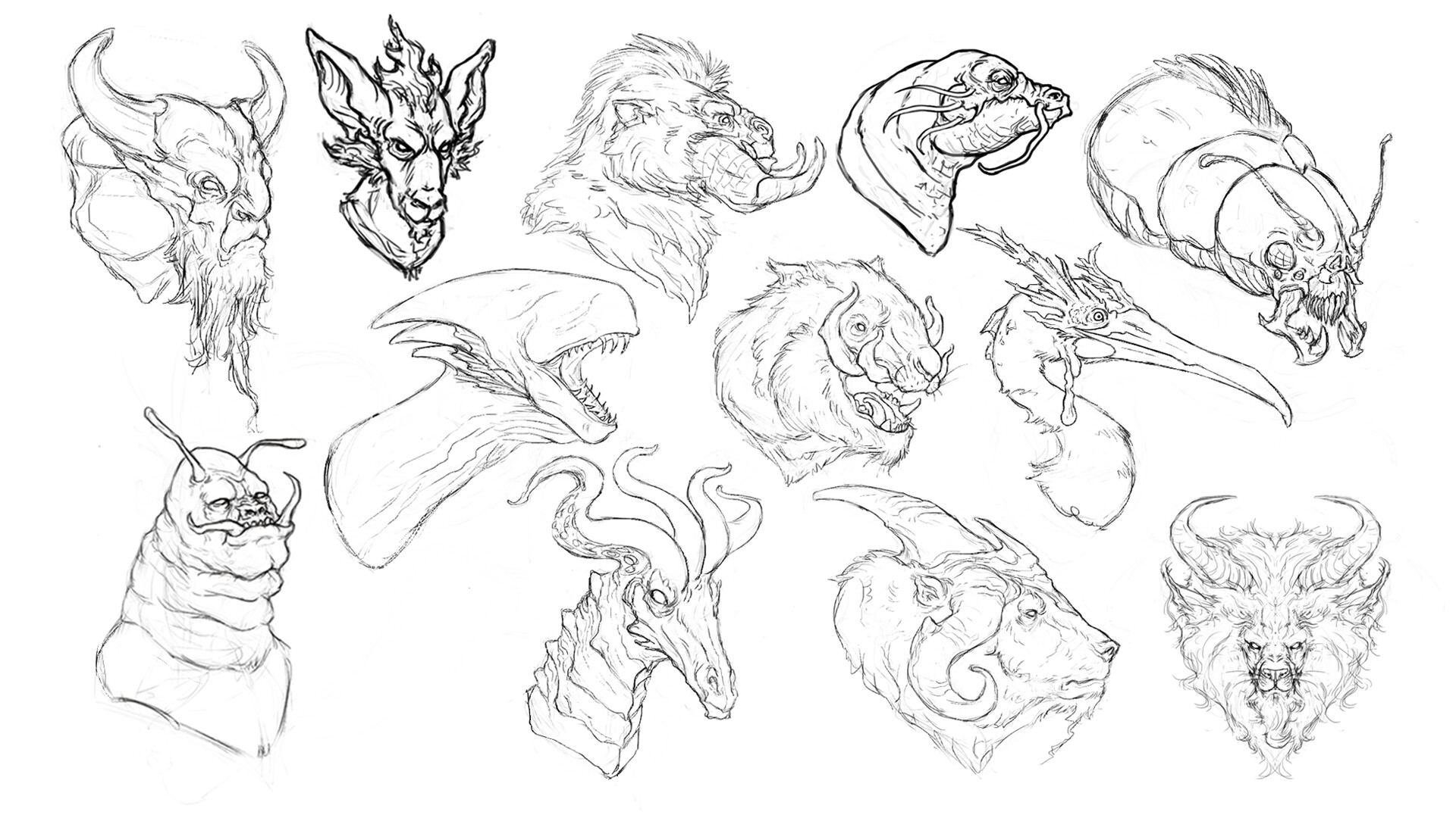 ArtStation - Creature Trophy Heads