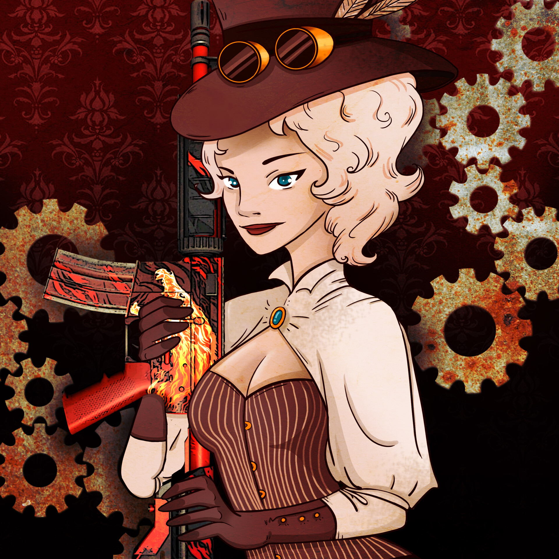 Ann Kee - Steampunk Cartoon Characters with CS skins