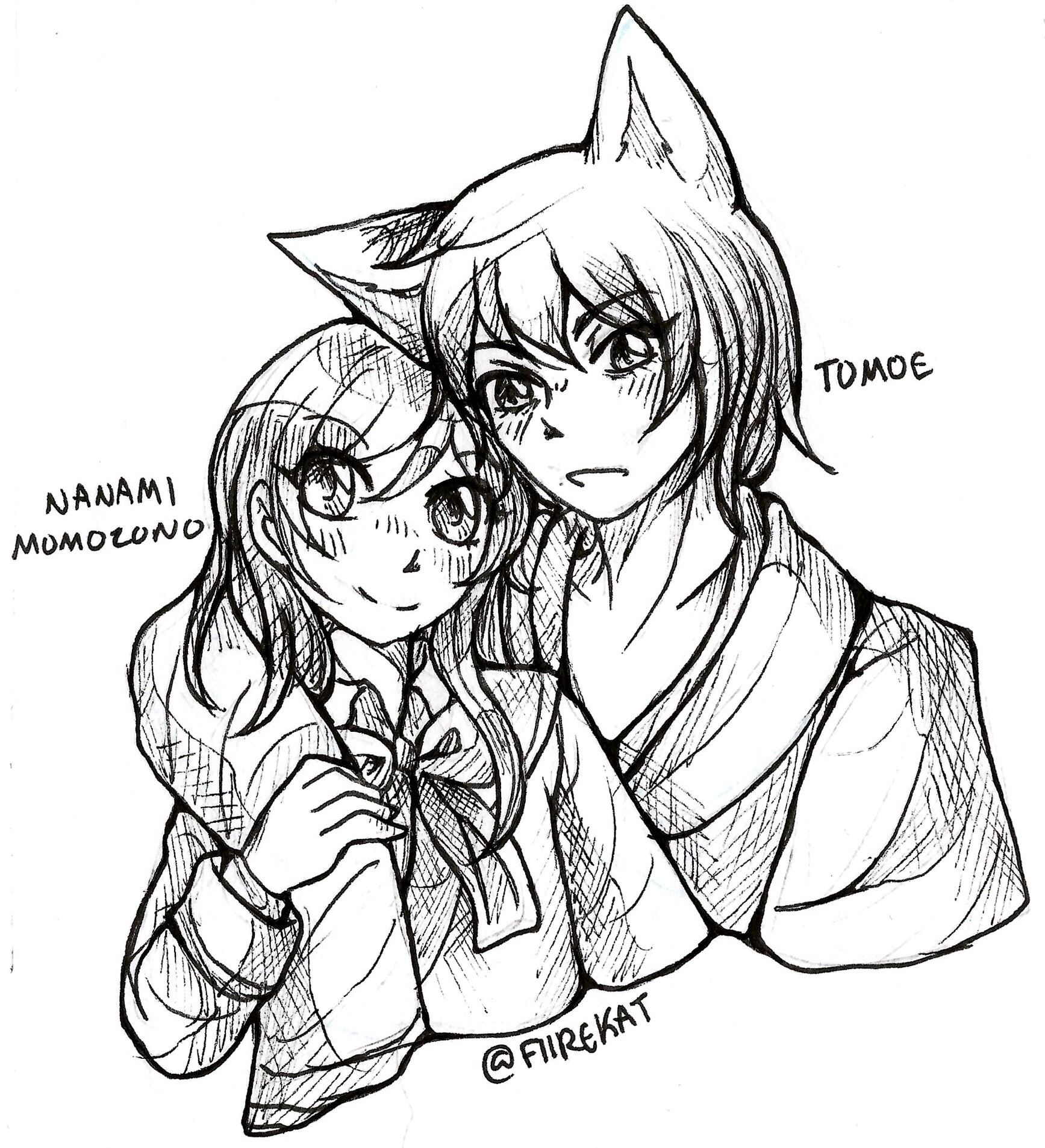 tomoe x nanami coloring pages