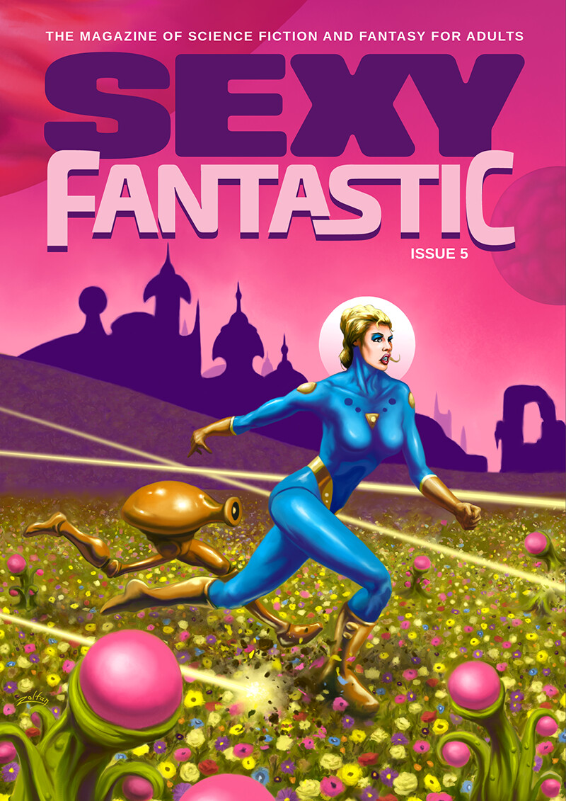 ArtStation - Cover for Issue 5 of Sexy Fantastic magazine: Interplanetary