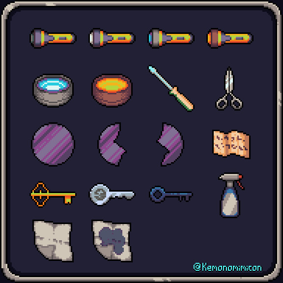 ArtStation - Item Sprites for the game "Quarto//Quarto"