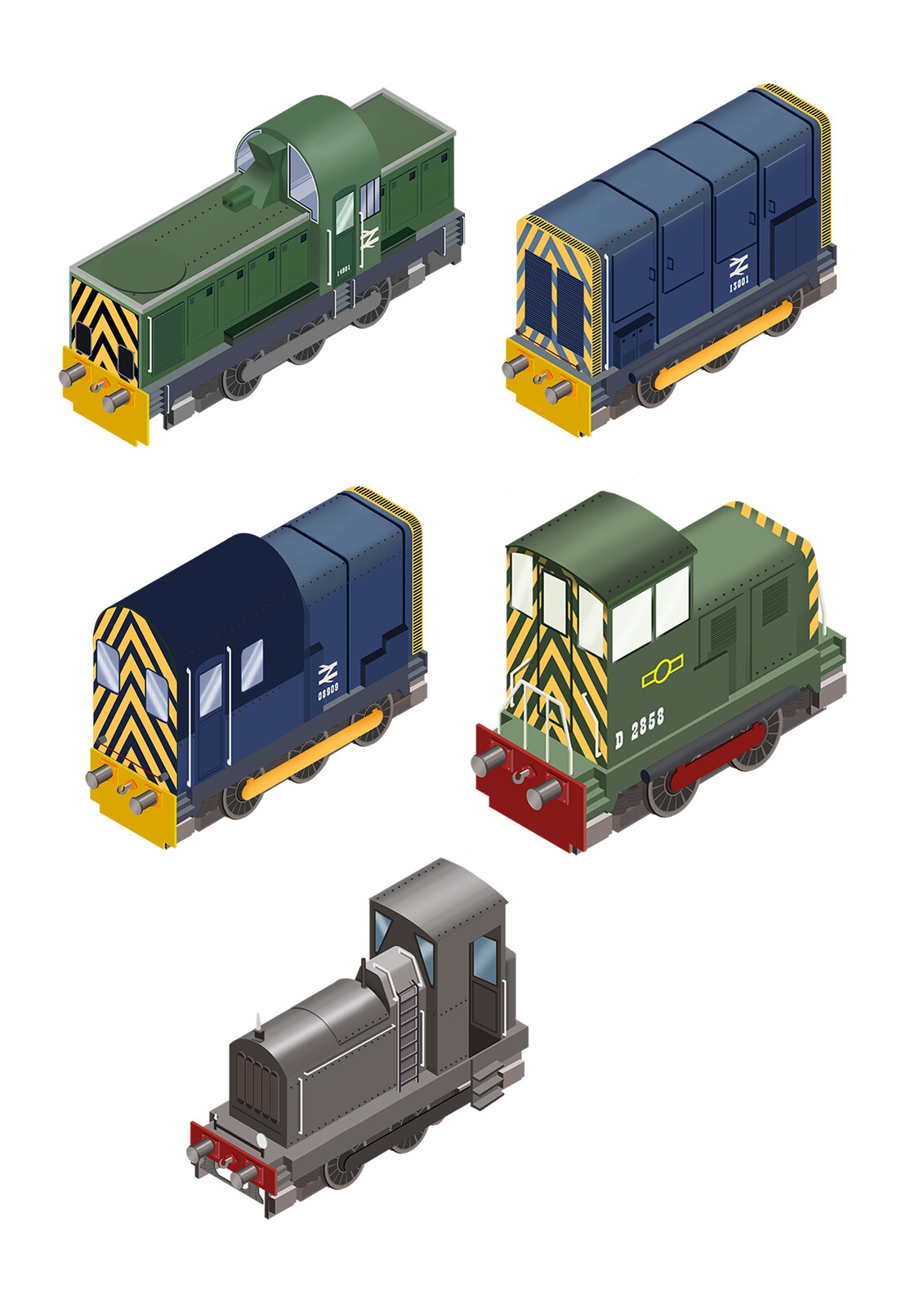 Ann Kee - Chicago Train The Lord of Rails trains models isometric