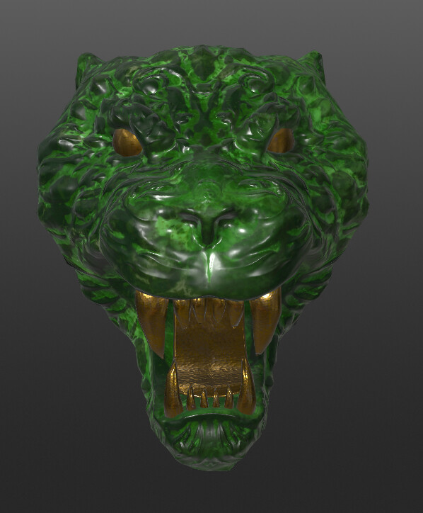 ArtStation - Tiger head (5K Poly)