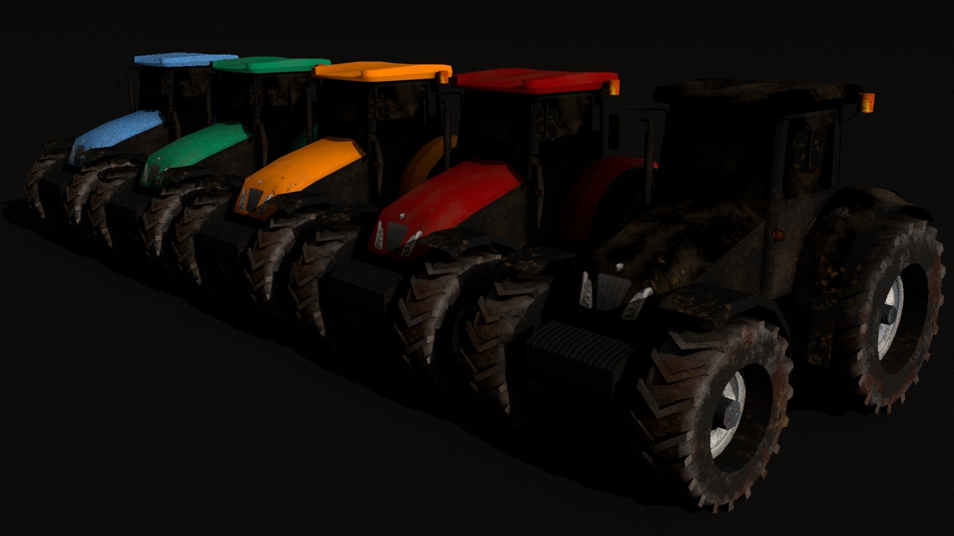 ArtStation - Low Poly Tractors