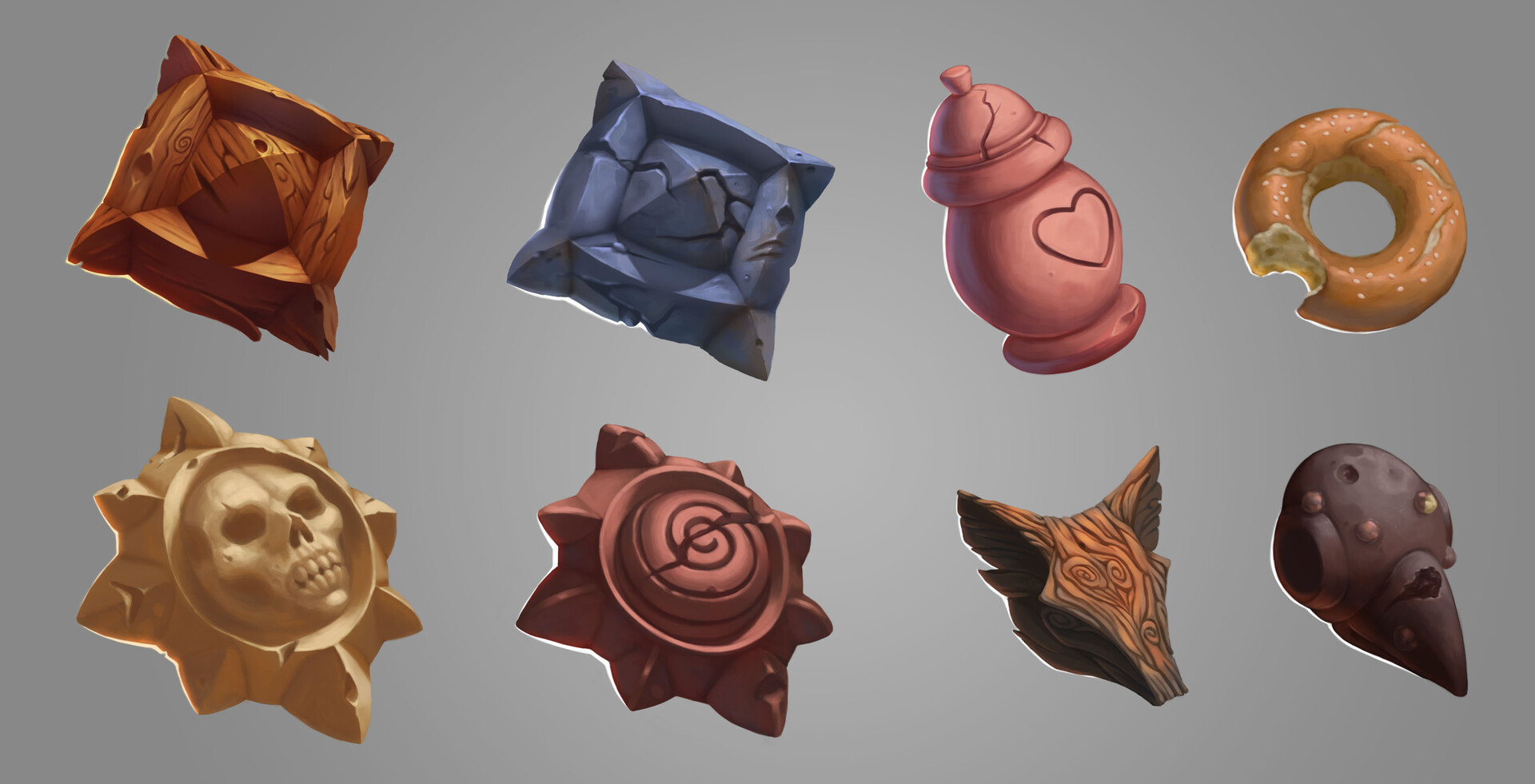 ArtStation - Props render practice (Matte materials)