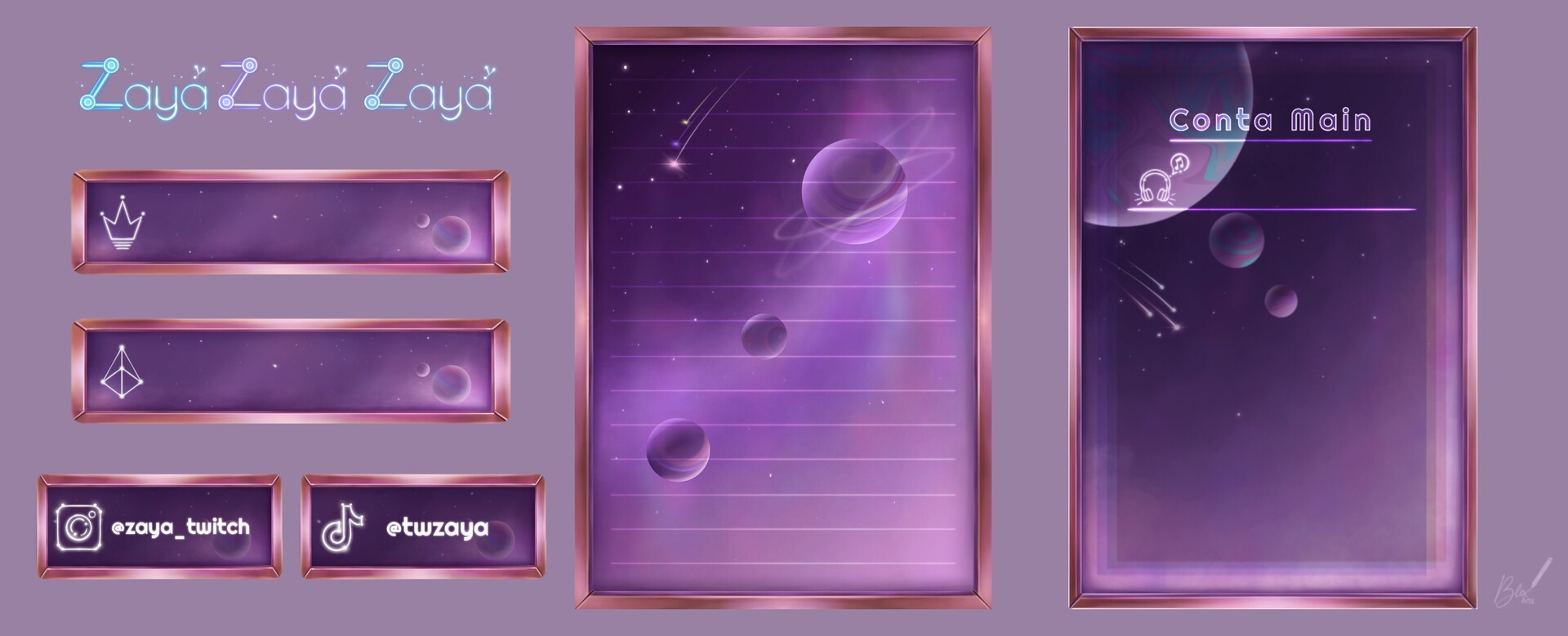 ArtStation - Zaya Project - Twitch elements