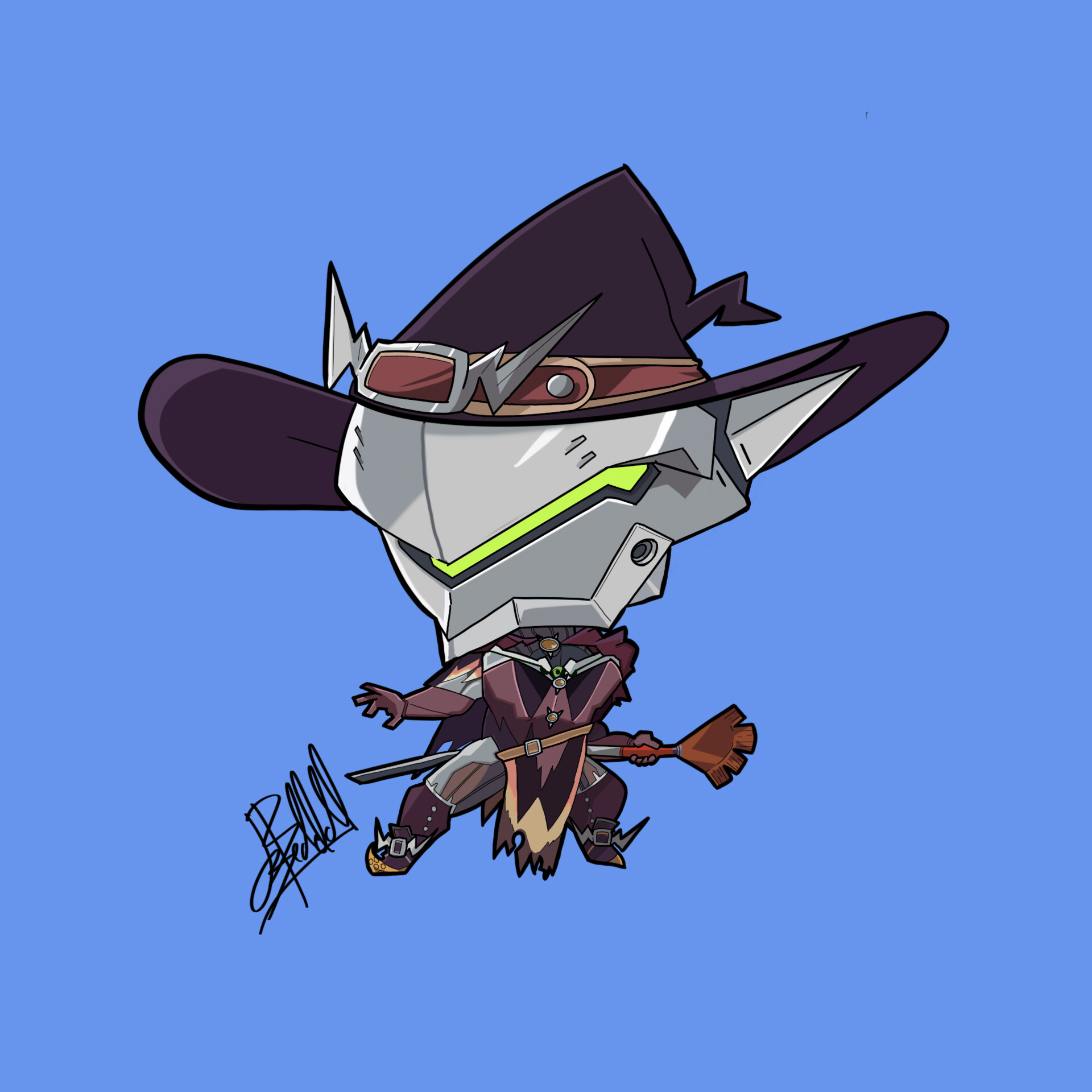 how to draw chibi genji