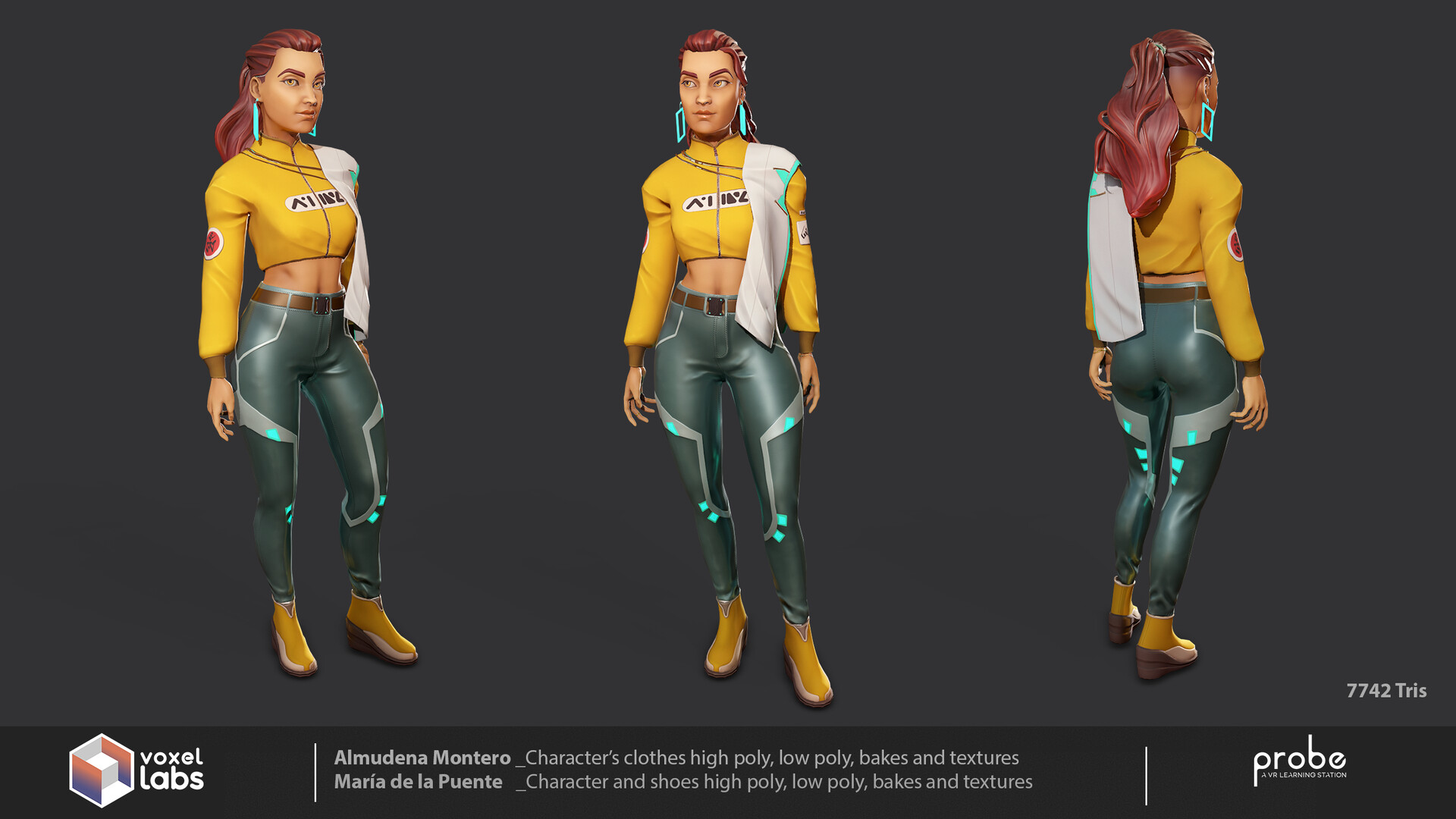 Almudena Montero C - Probe: A GameDev Experience_Main Characters Cloth ...