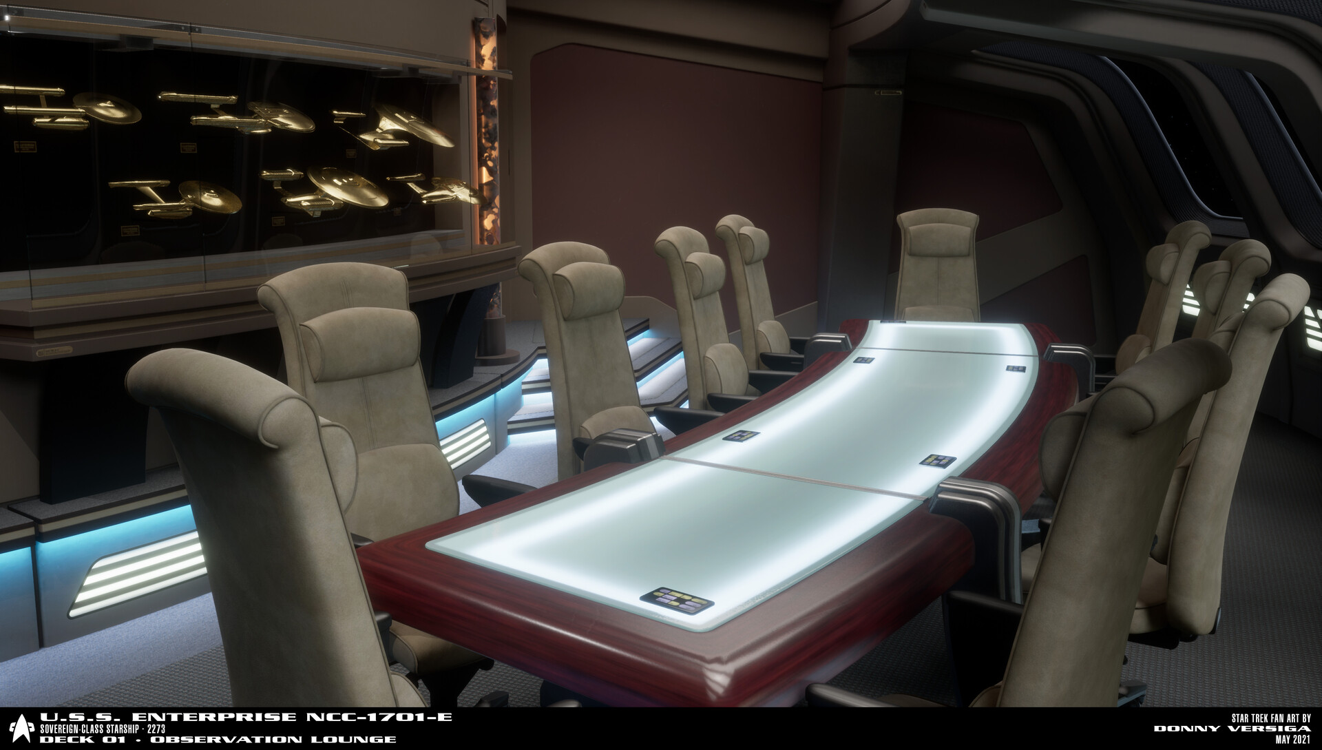 Donny Versiga - U.S.S. Enterprise NCC-1701-E Observation Lounge - Star ...