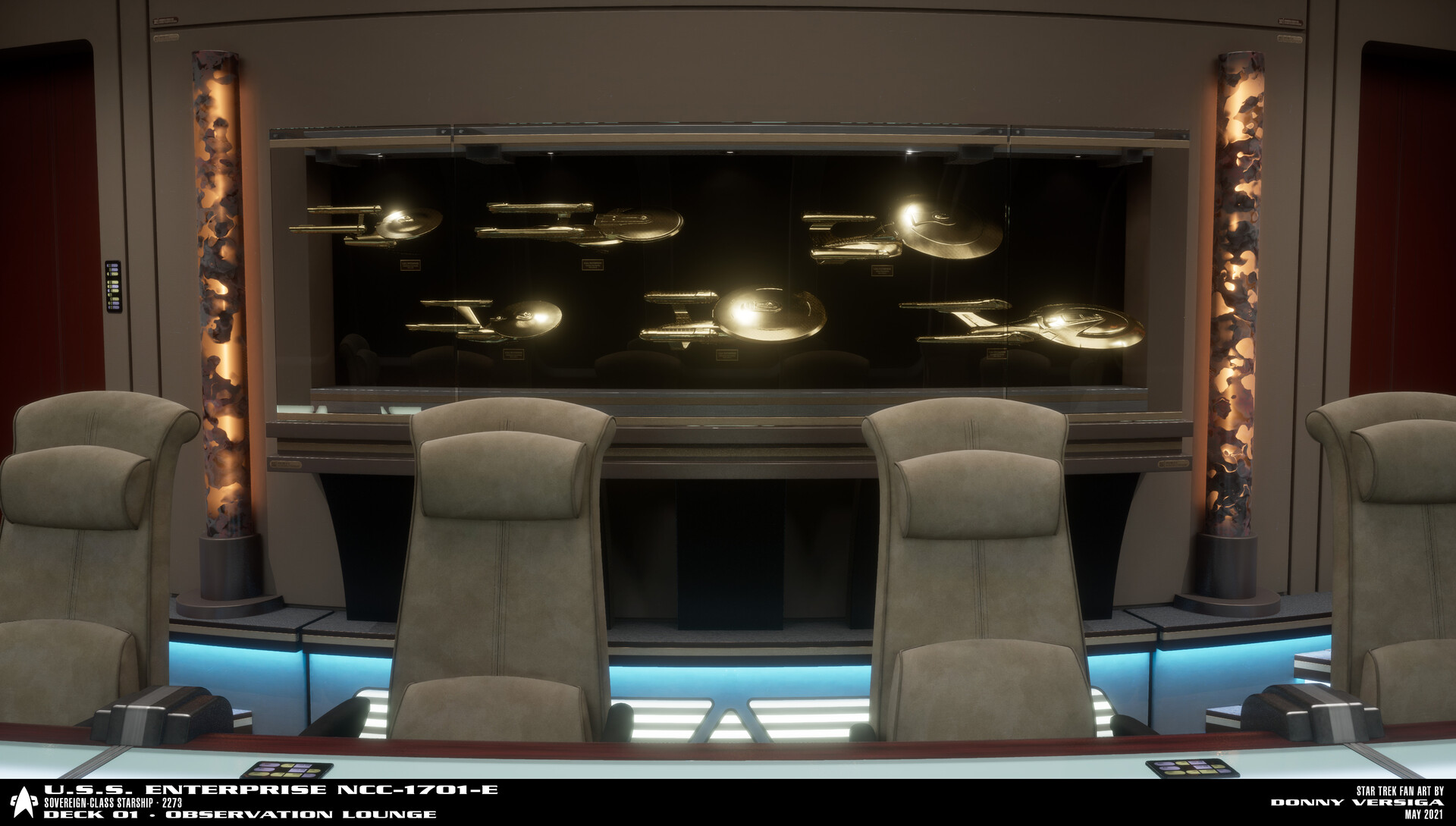 Donny Versiga - U.S.S. Enterprise NCC-1701-E Observation Lounge - Star ...