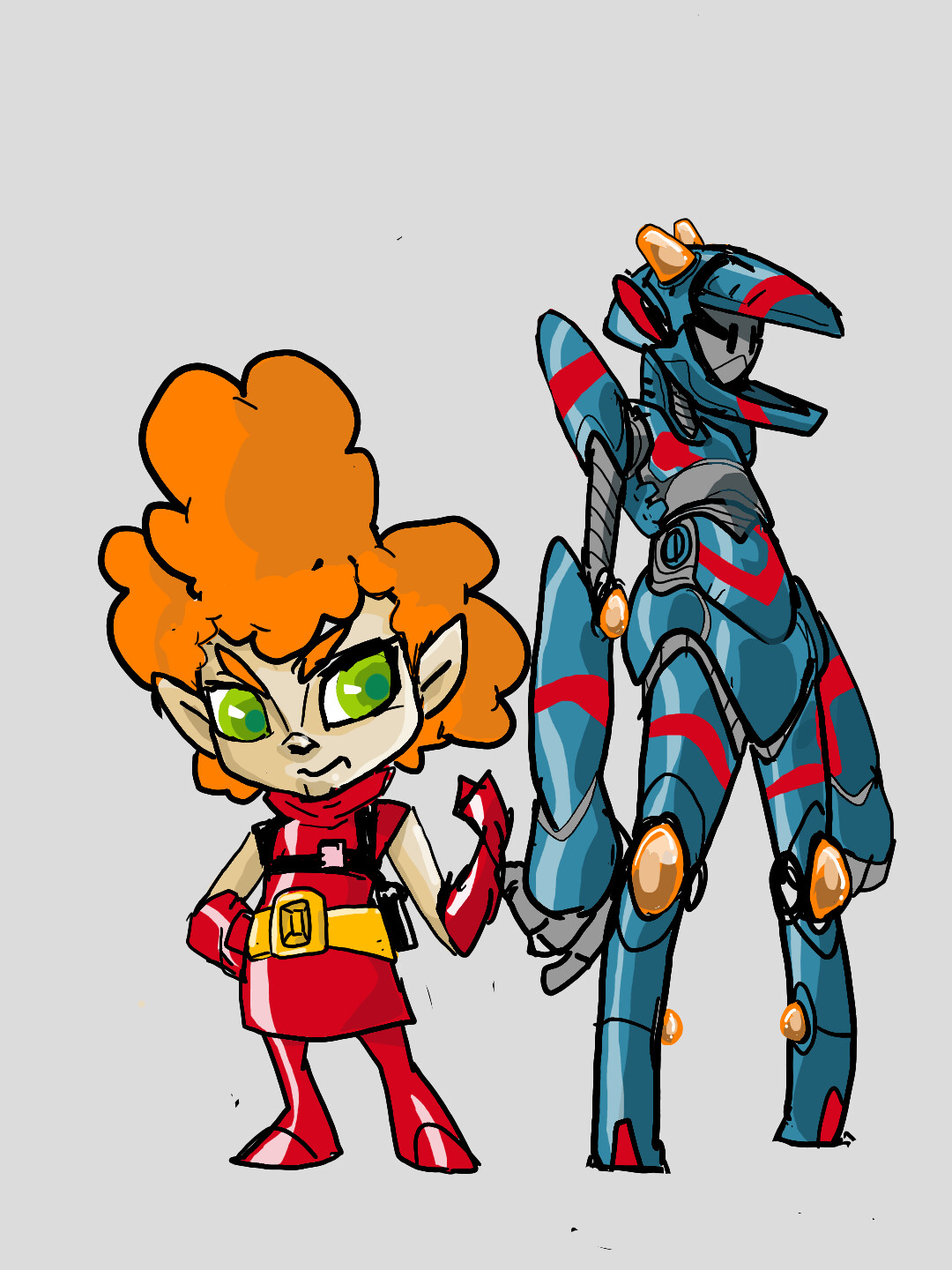 ArtStation - Girl & robot