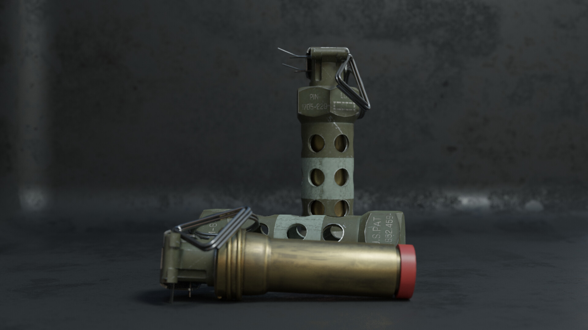 ArtStation - M84 stun grenade