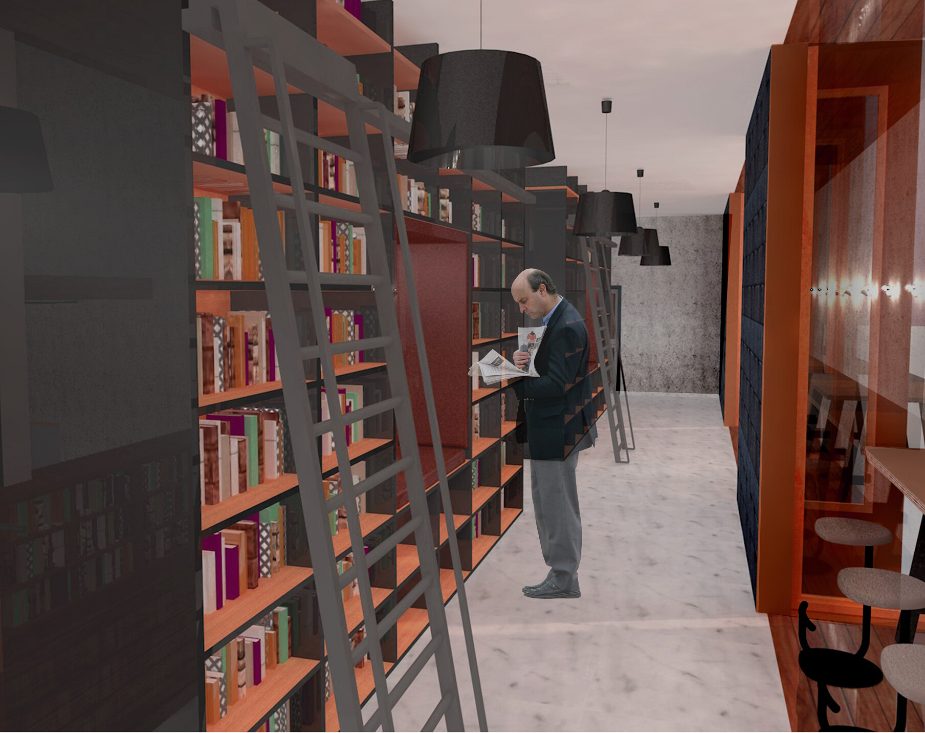 Arh. Iulia Alexandra Roman - Library Concept and custom furniture ...