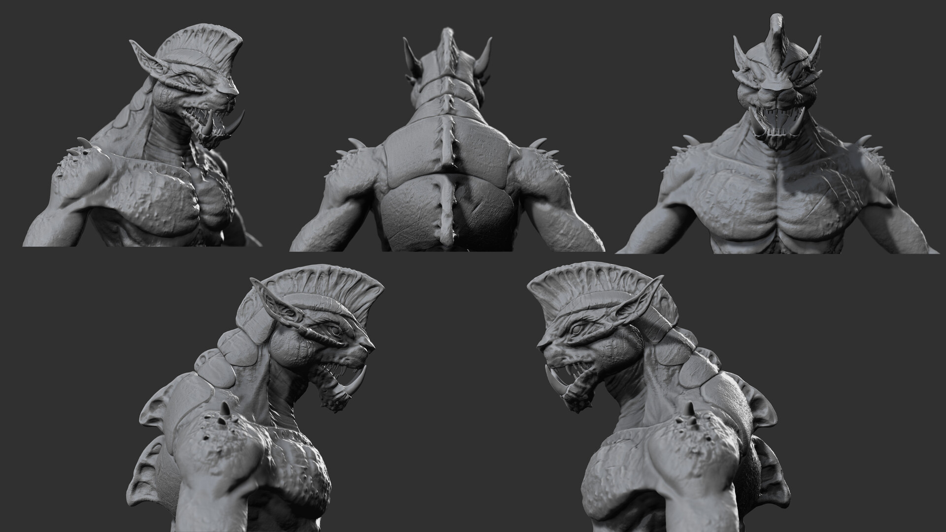 ArtStation - Wereger Creature sculpt