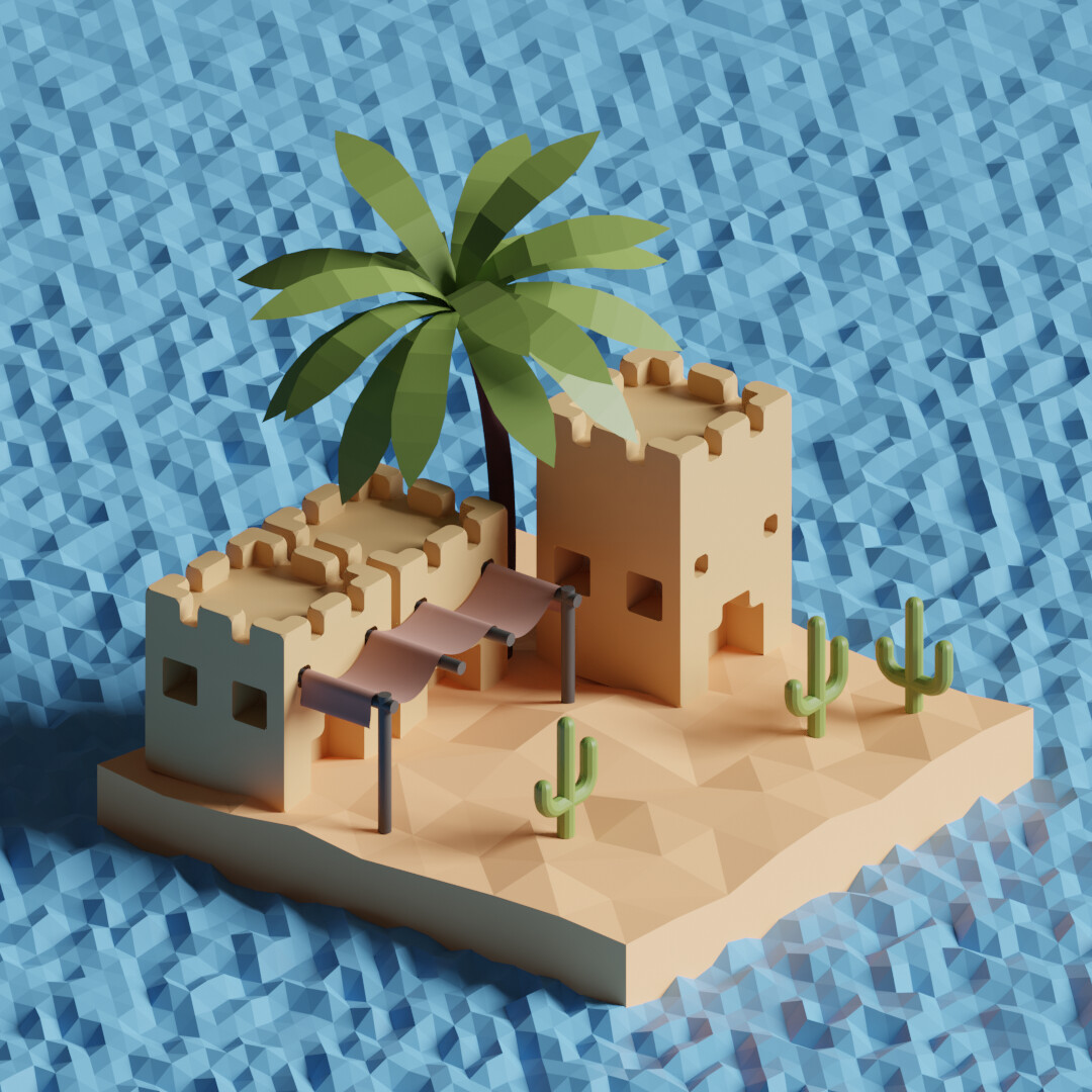 ArtStation - 3D model of a sand castle