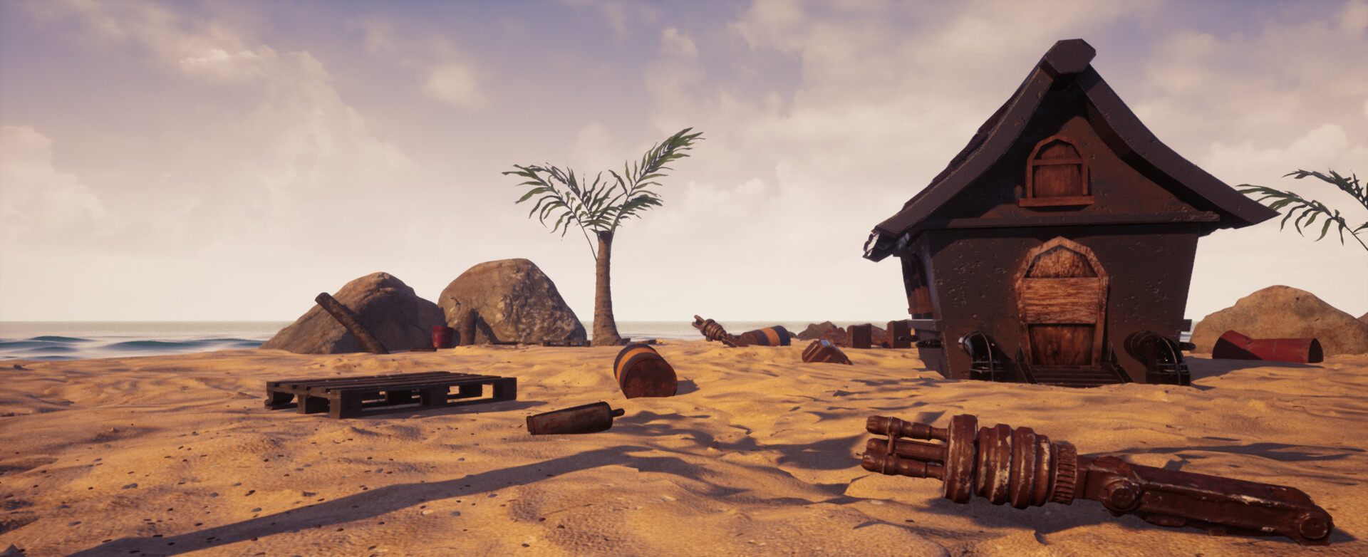 ArtStation - Tropical Steampunk Island