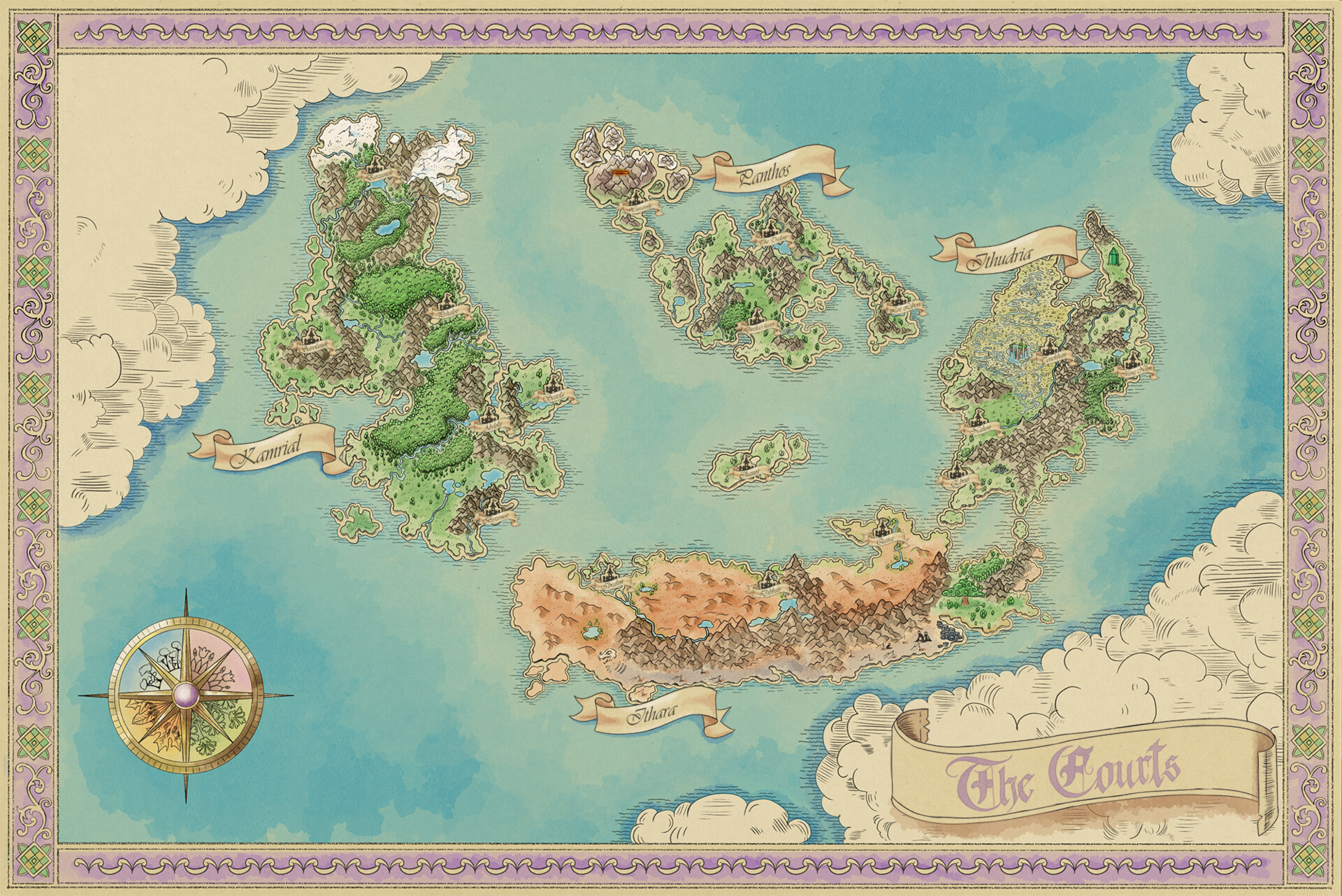 ArtStation - D&D Map: The Courts