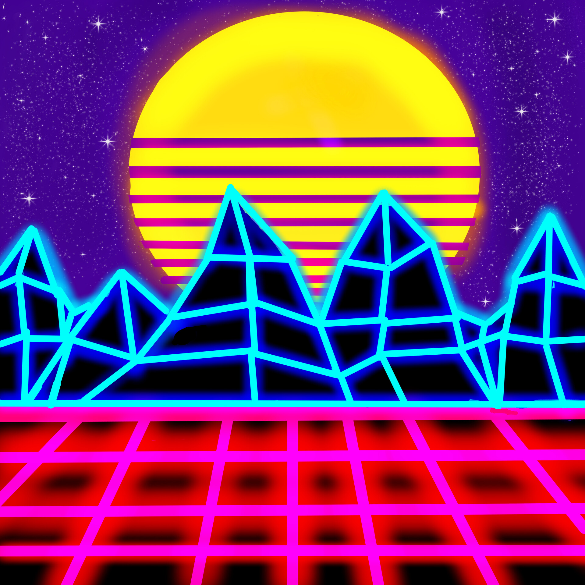 ArtStation - Synthwave Drawing
