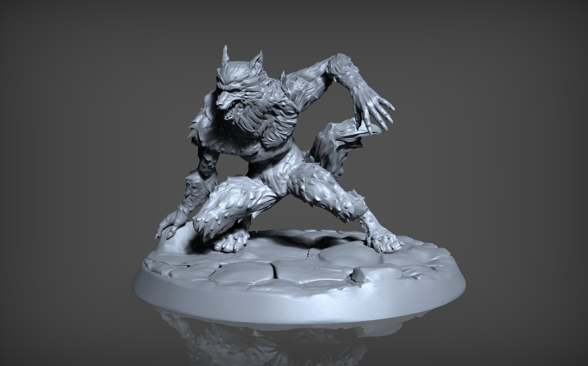 ArtStation - wearwolf miniature