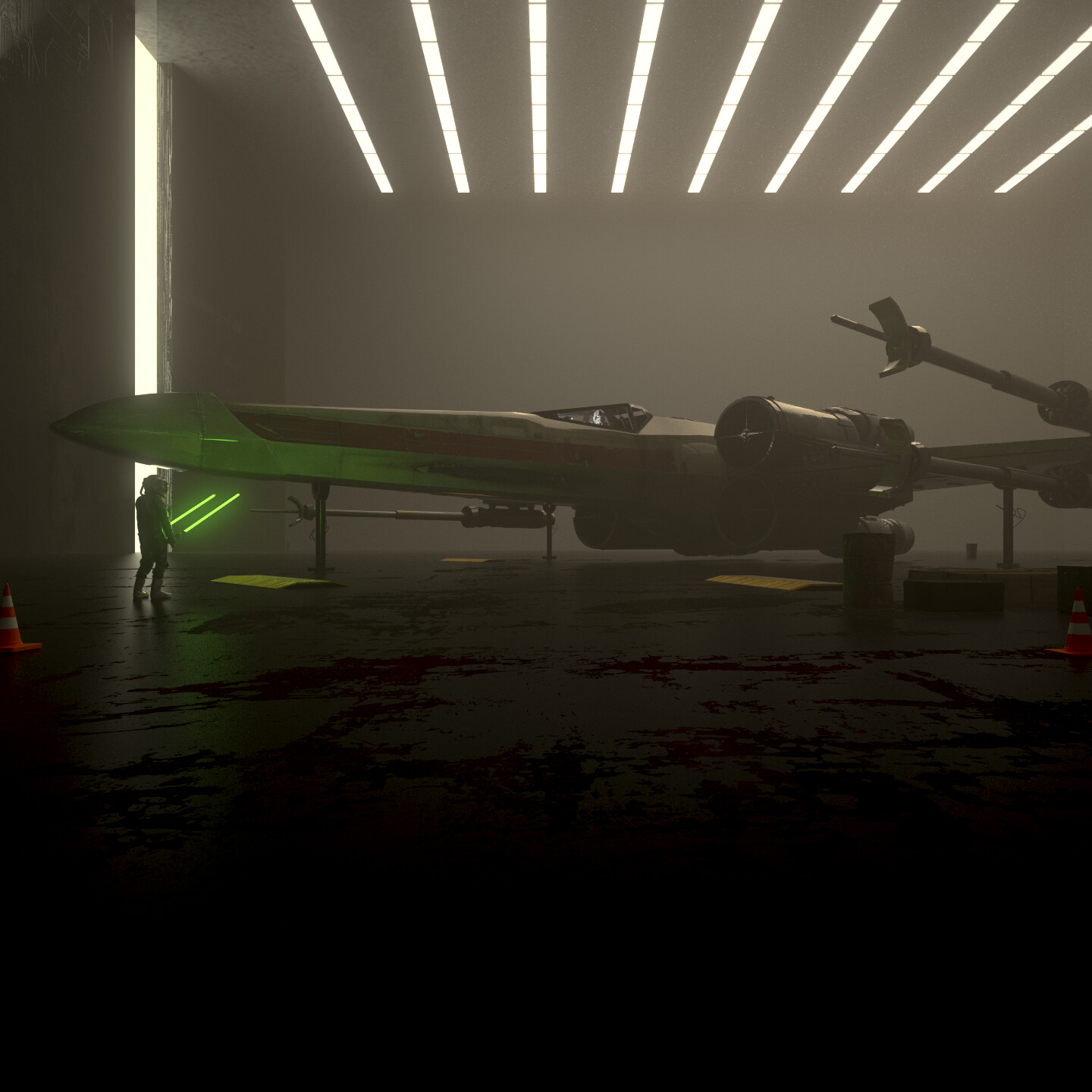 ArtStation - X wing Fighter Ready To Take Off