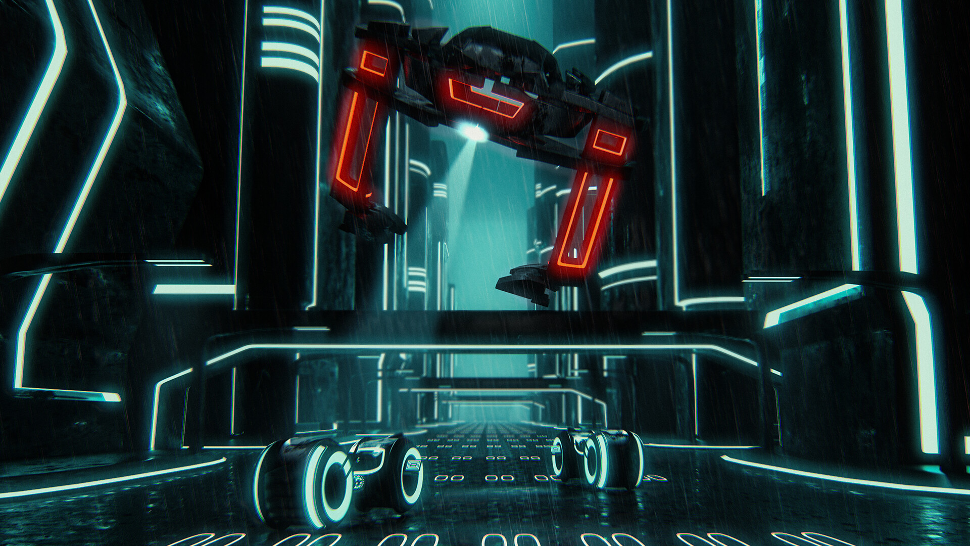 Tron City Hd Wallpaper