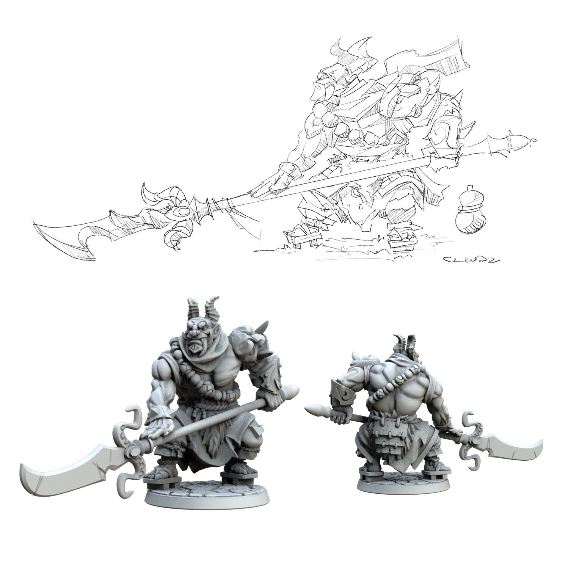 ArtStation - Oni guardian concept and model