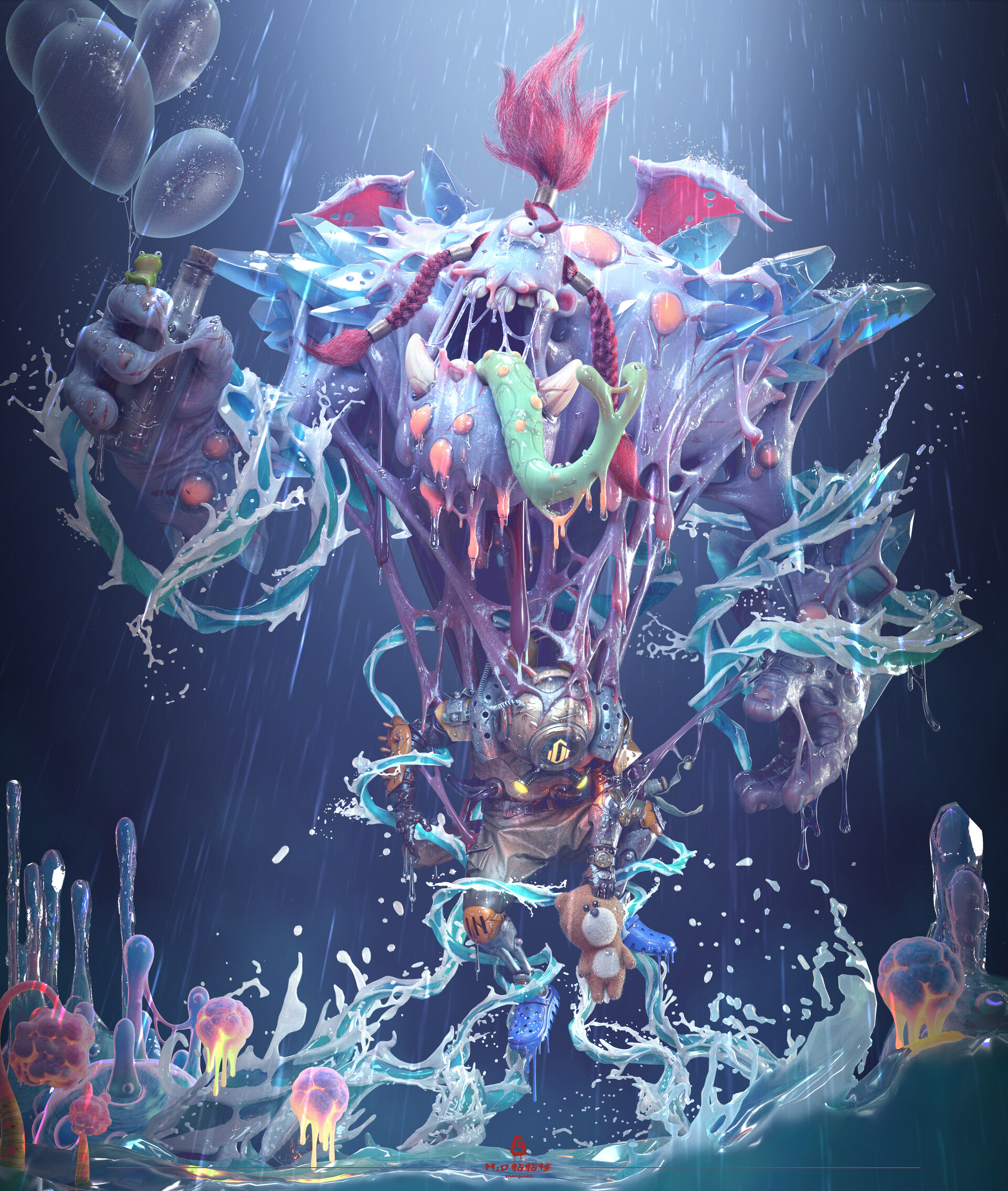 ArtStation - Water sticky The monster