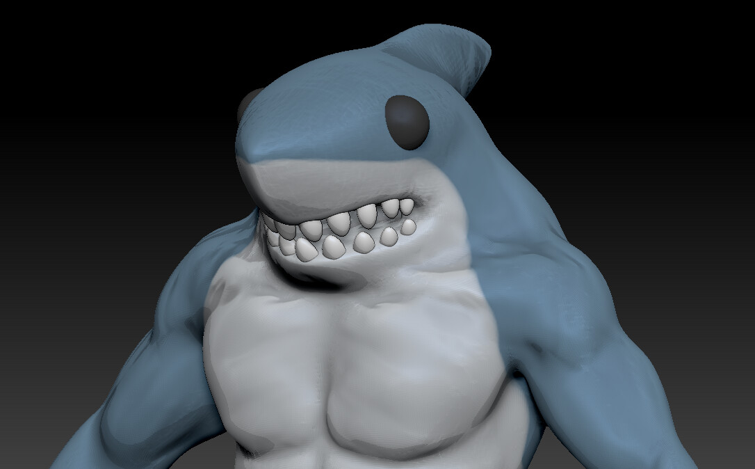 ArtStation - cute shark man