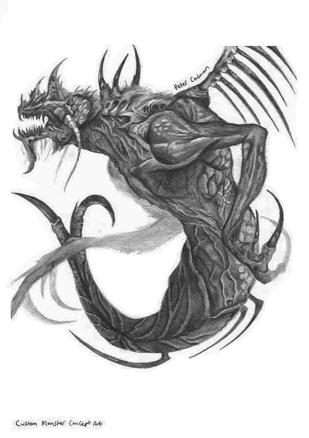 ArtStation - Concept of dragon/serpent creature design