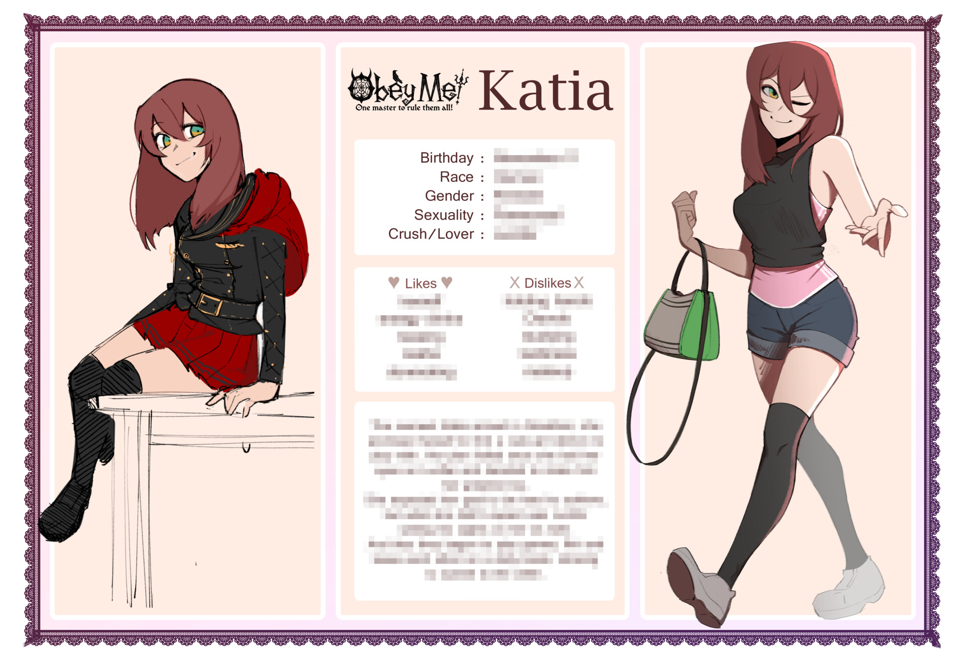 ArtStation - Obey Me Game OC WIP