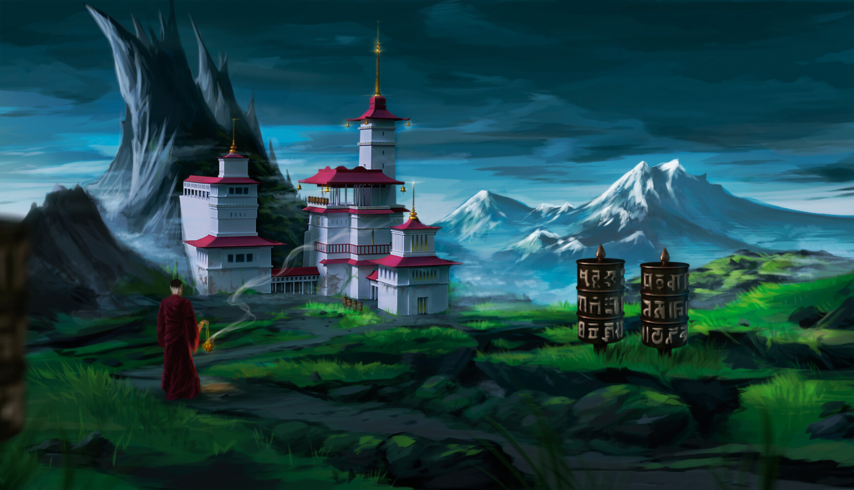 ArtStation - Tibet monastery - 3D / 2D