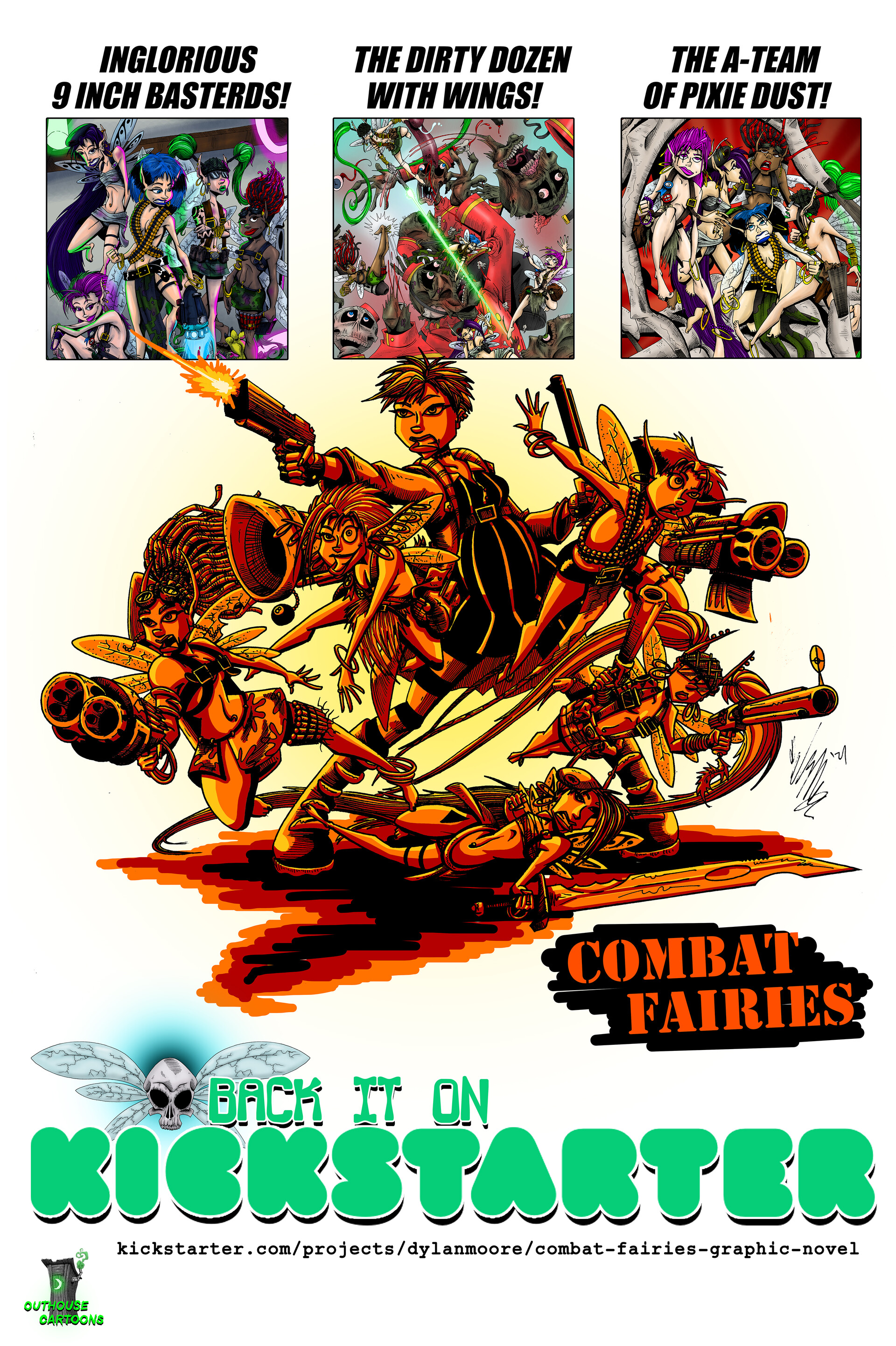 ArtStation - Combat Fairies graphic novel back cover