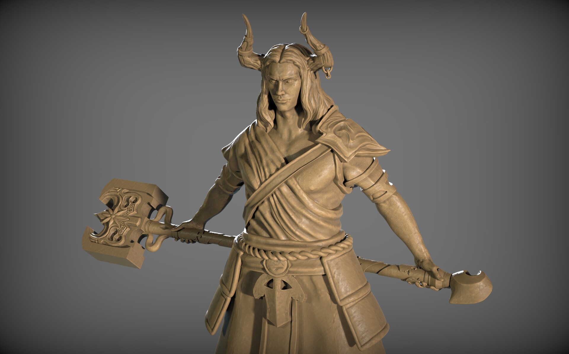 ArtStation - Oni Warrior Printable Miniature