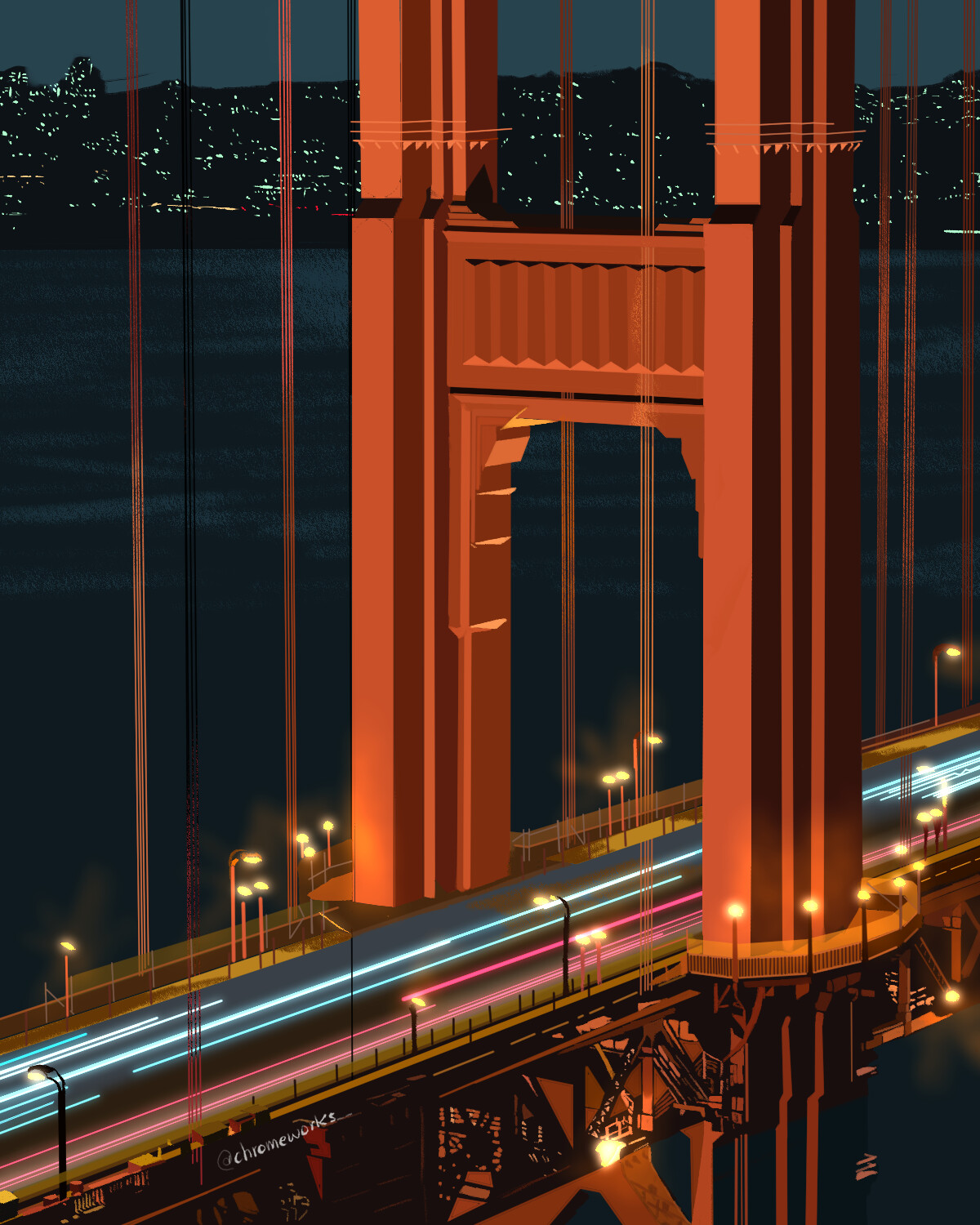 ArtStation - golden gate bridge (study)