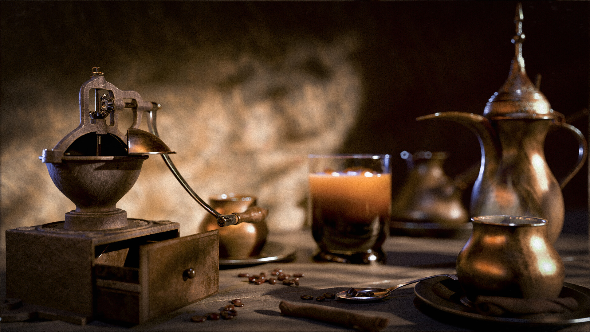 ArtStation - Coffee still life