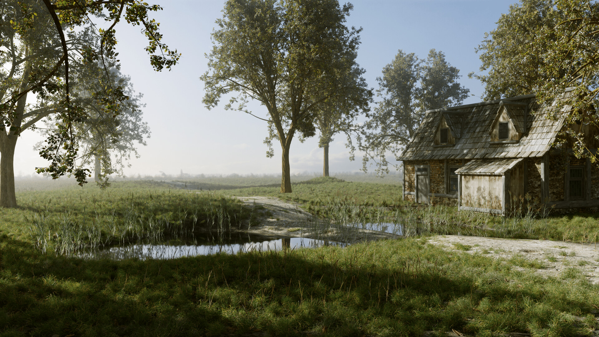 ArtStation - Farmhouse Landscape