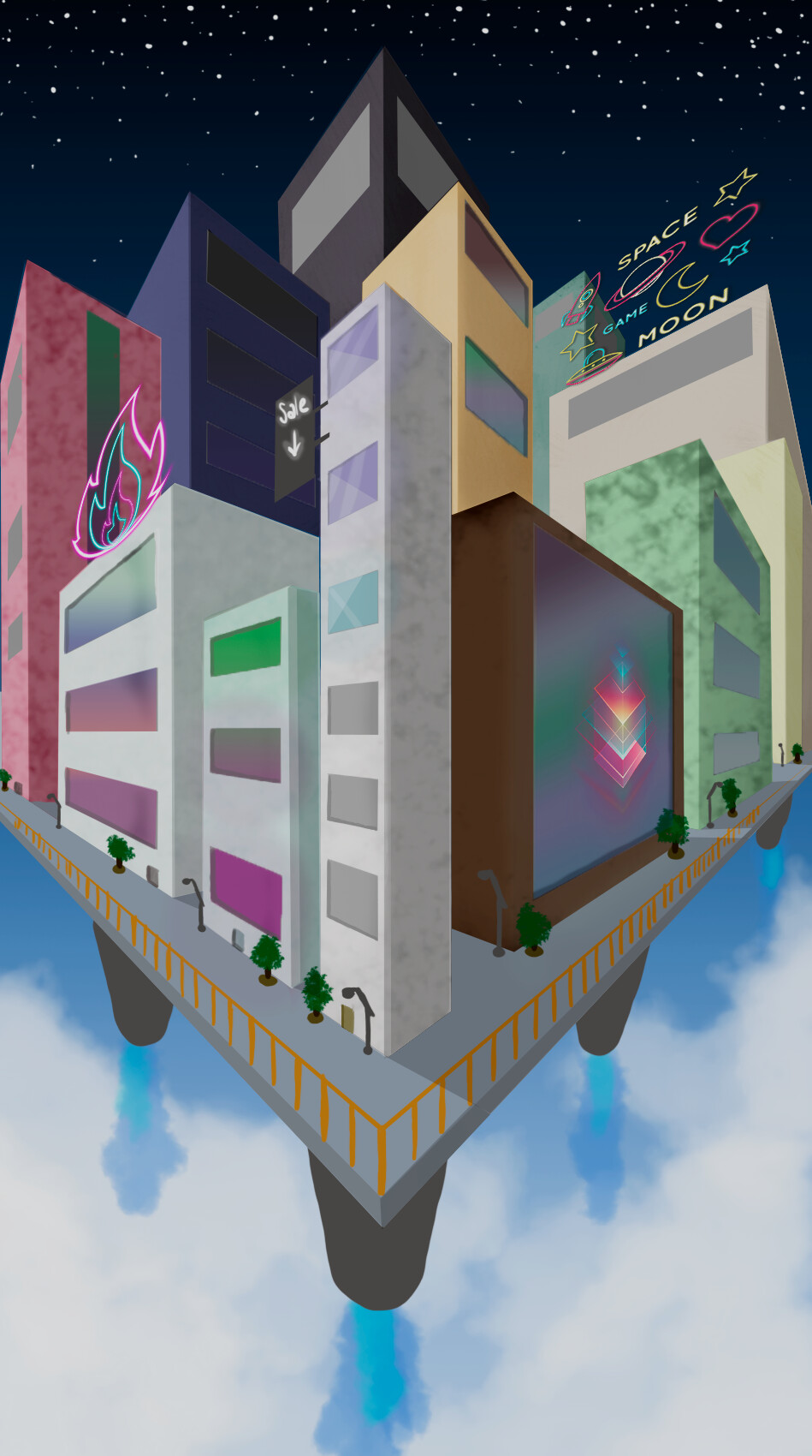 ArtStation - Floating city