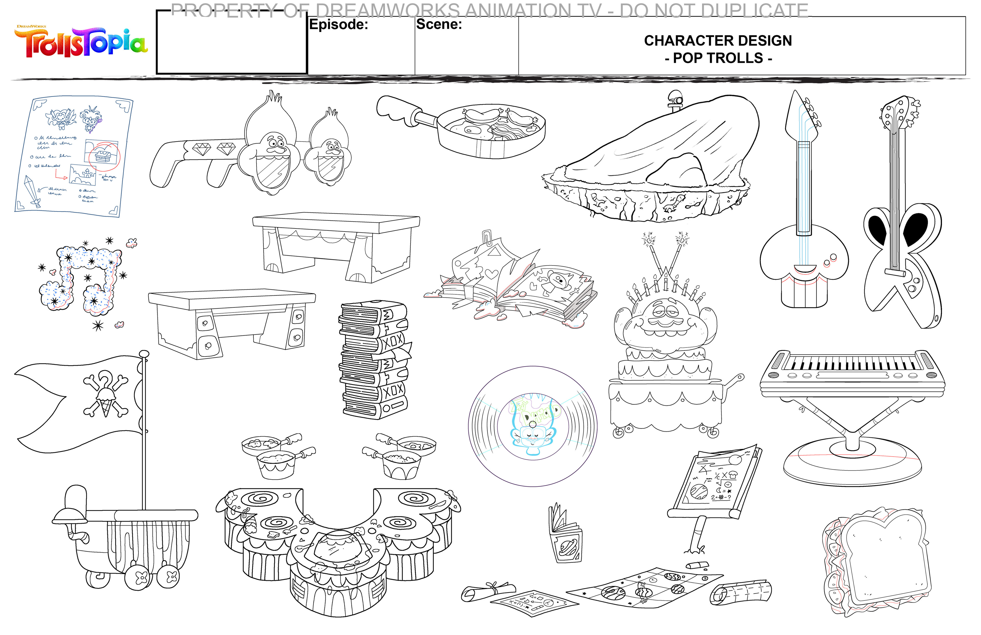 Jerry Regan - Dreamworks - Trollstopia - Prop Design - Season 1