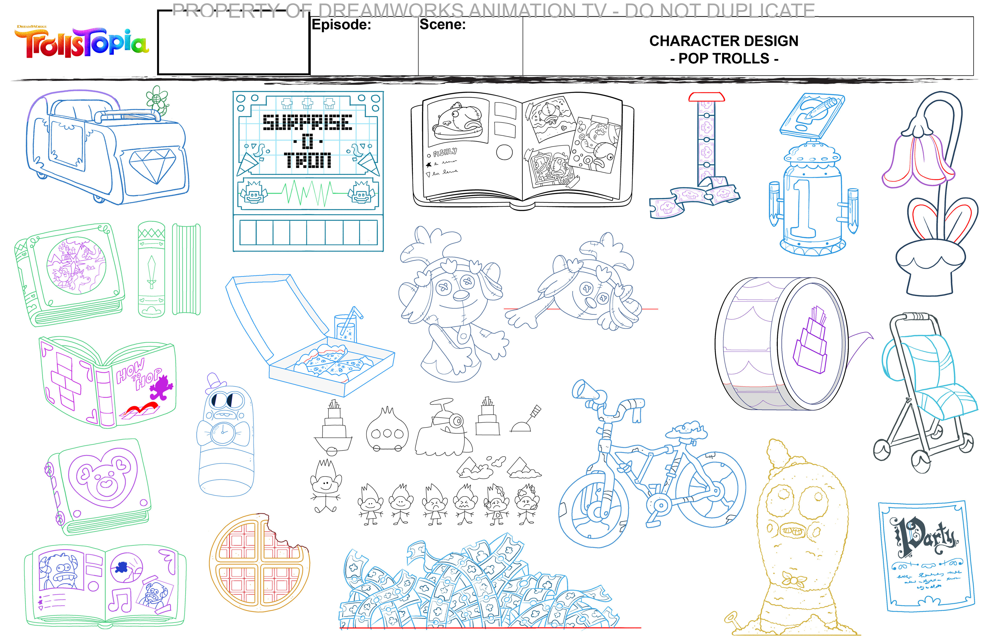 Jerry Regan - Dreamworks - Trollstopia - Prop Design - Season 1