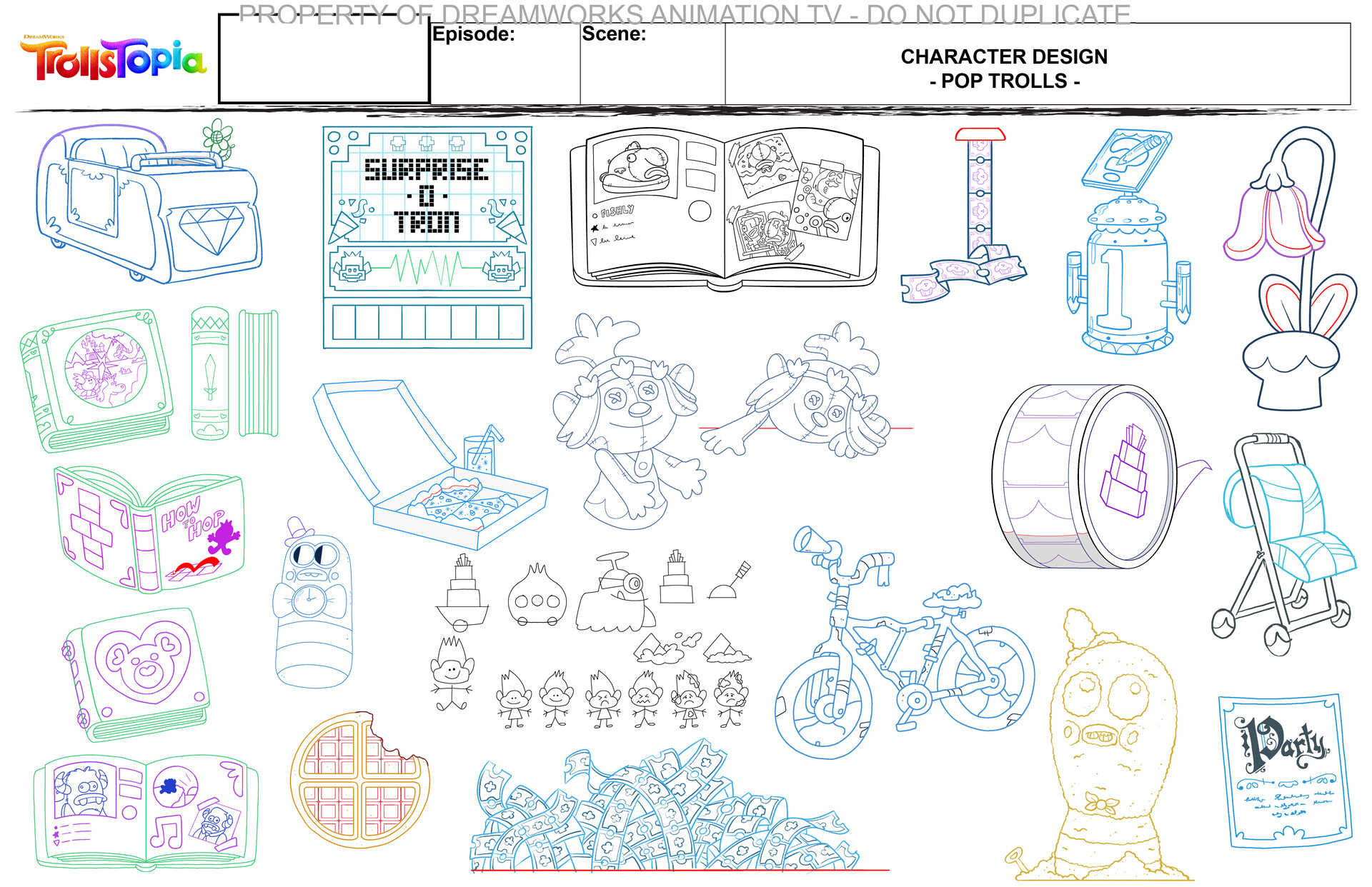 Jerry Regan - Dreamworks - Trollstopia - Prop Design - Season 1
