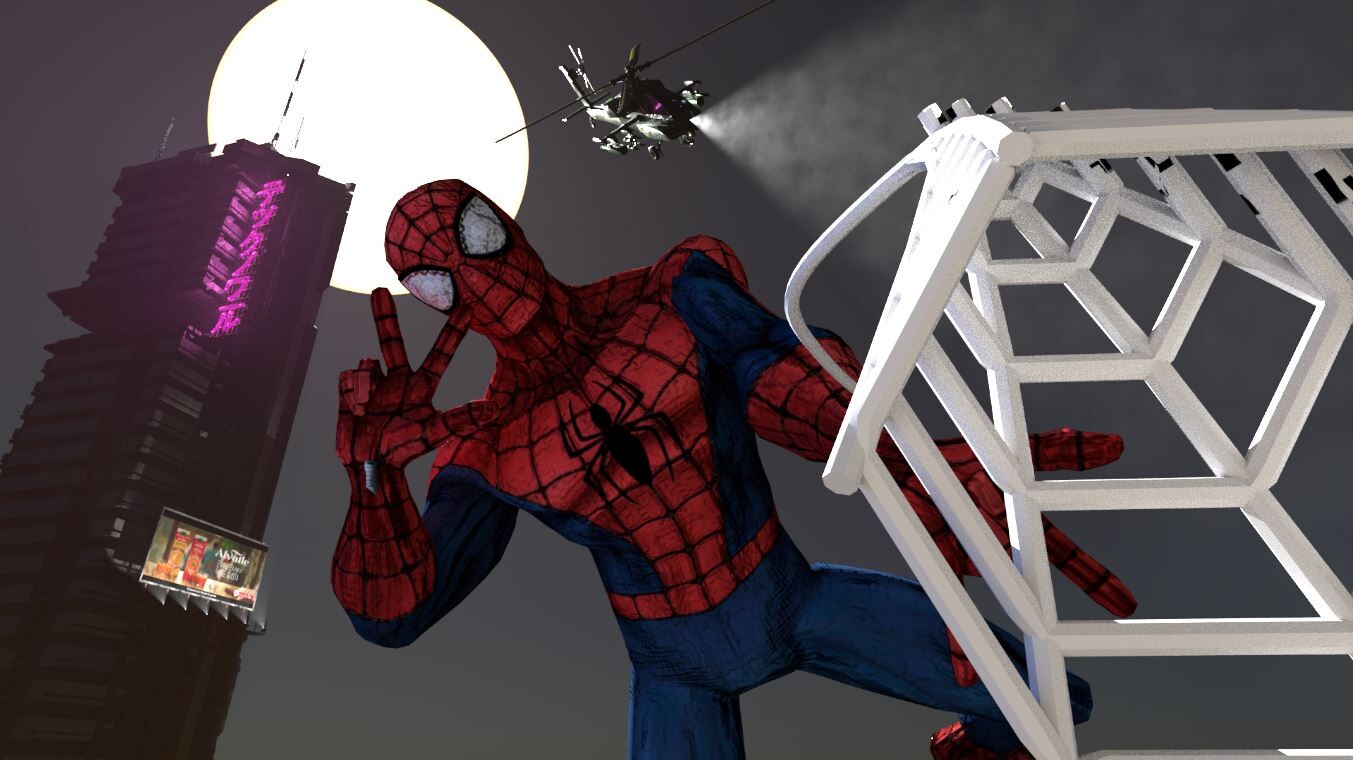 ArtStation - Spiderman scene Lighting