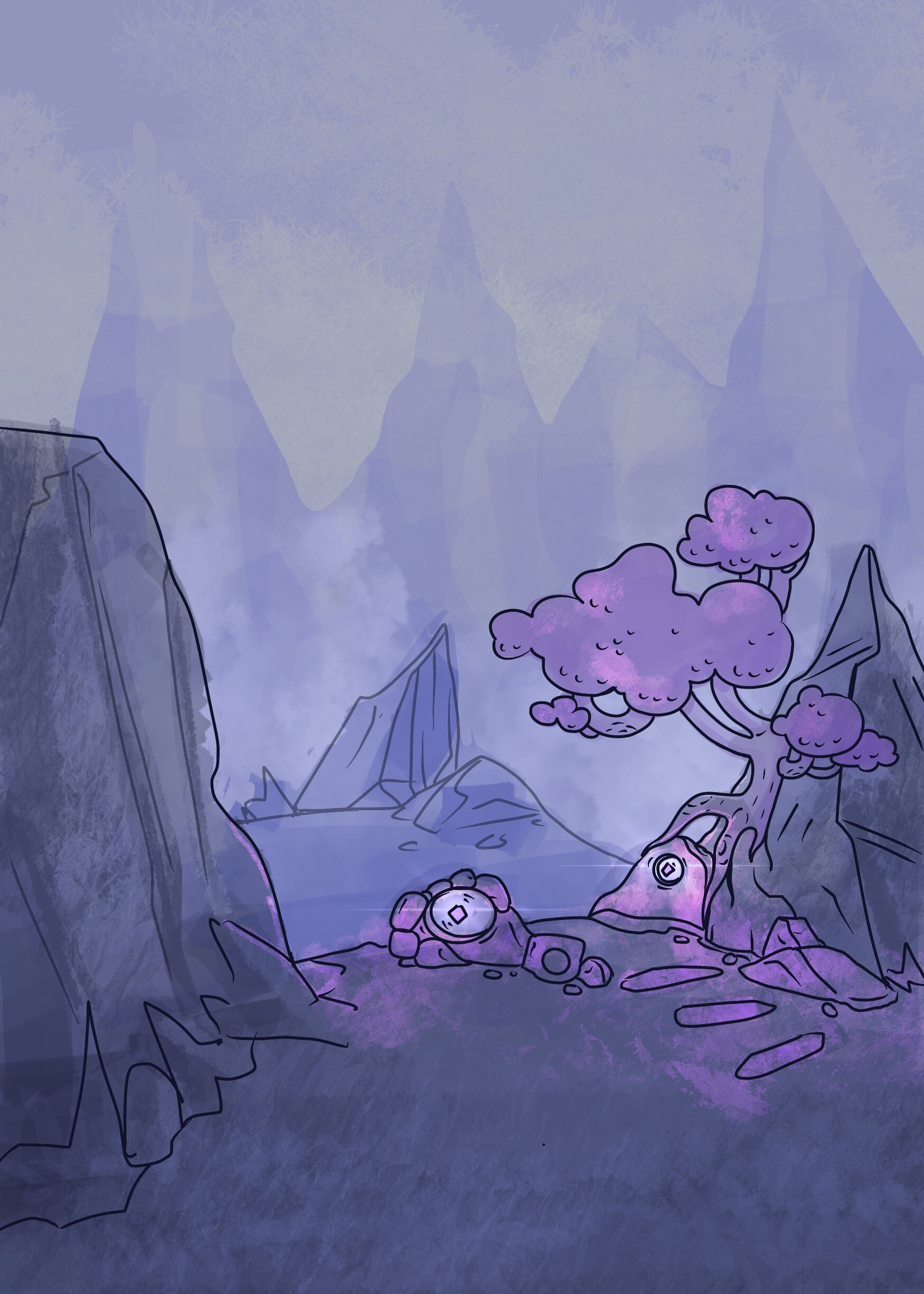 ArtStation - Zone and creature sketches