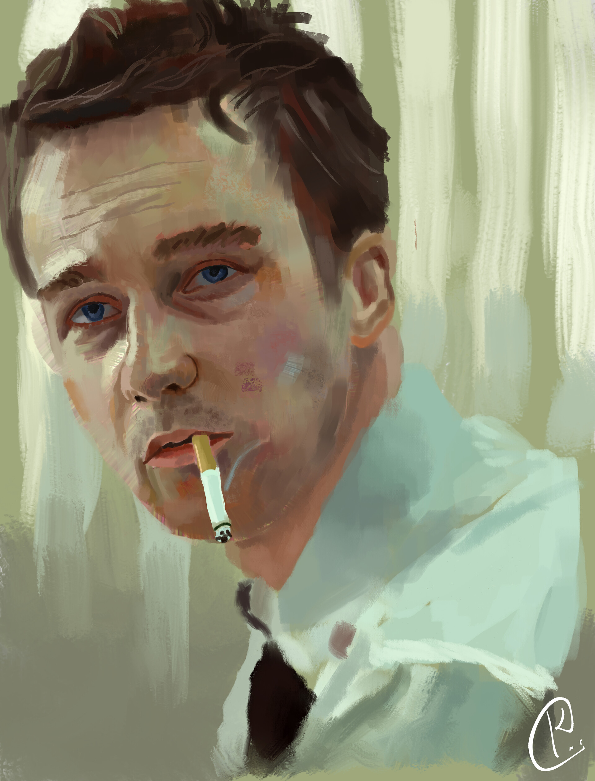 ArtStation - Portrait of Edward Norton from fight club!