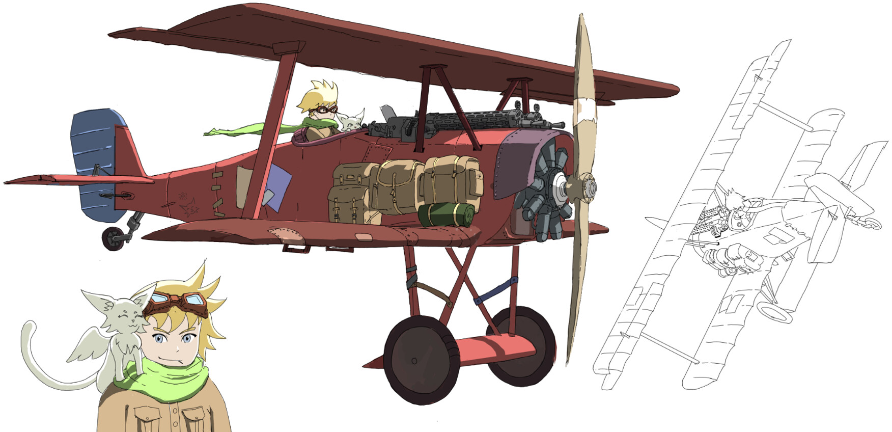 ArtStation - Main Characters Airplane