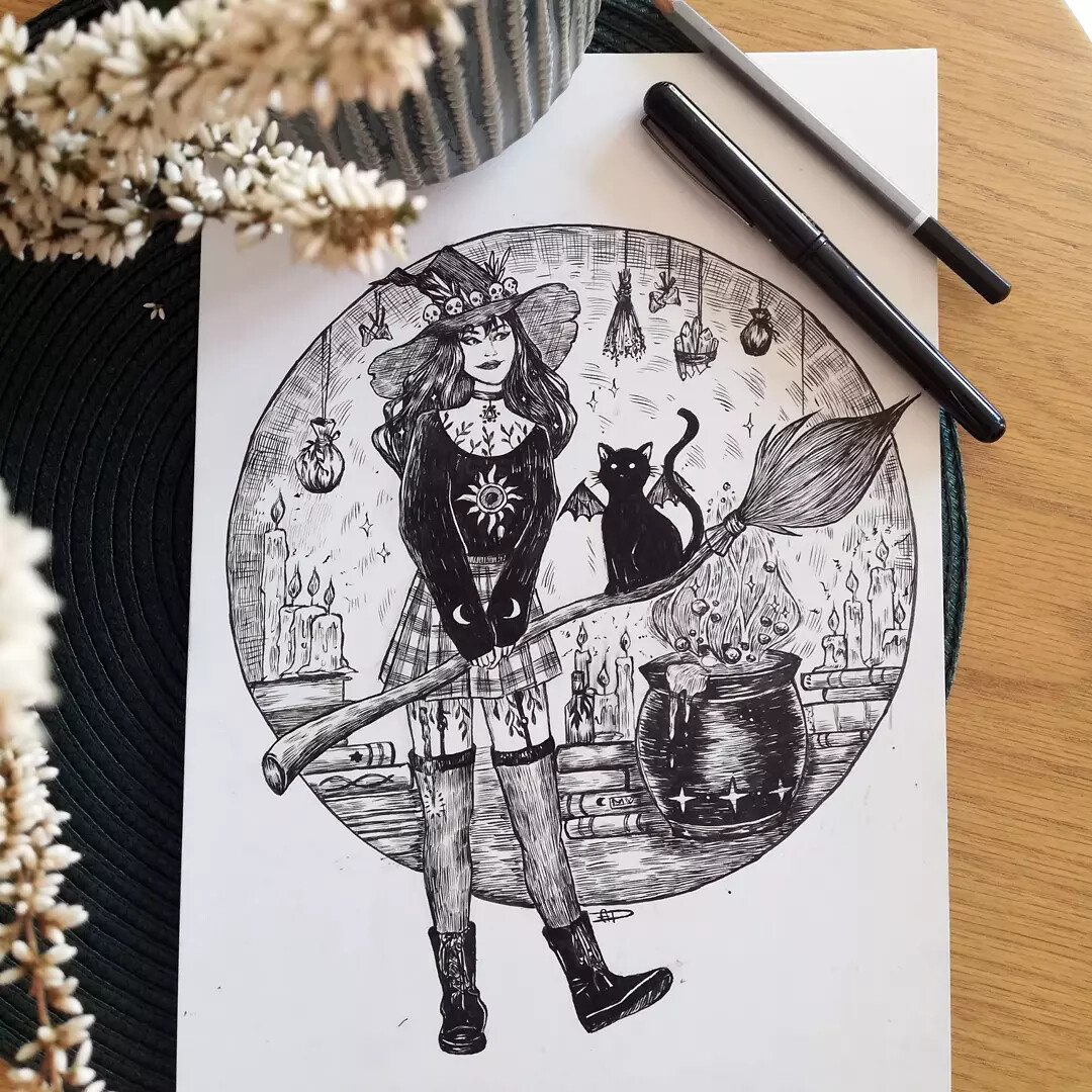 ArtStation - Inktober 2021 - Cat 💜