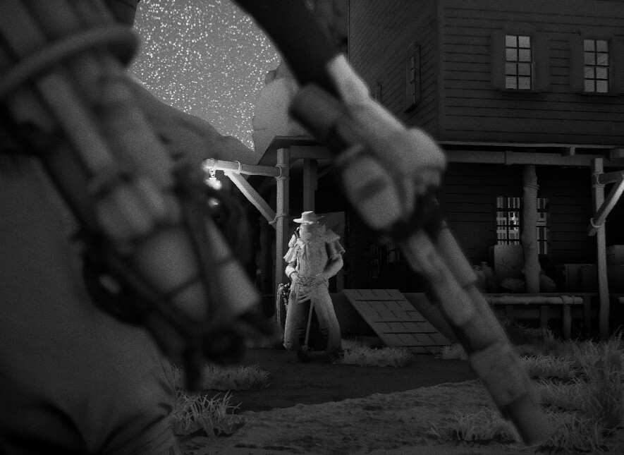 Jack Purdy - Monochrome Cowboy stand-off - UE4 Lighting