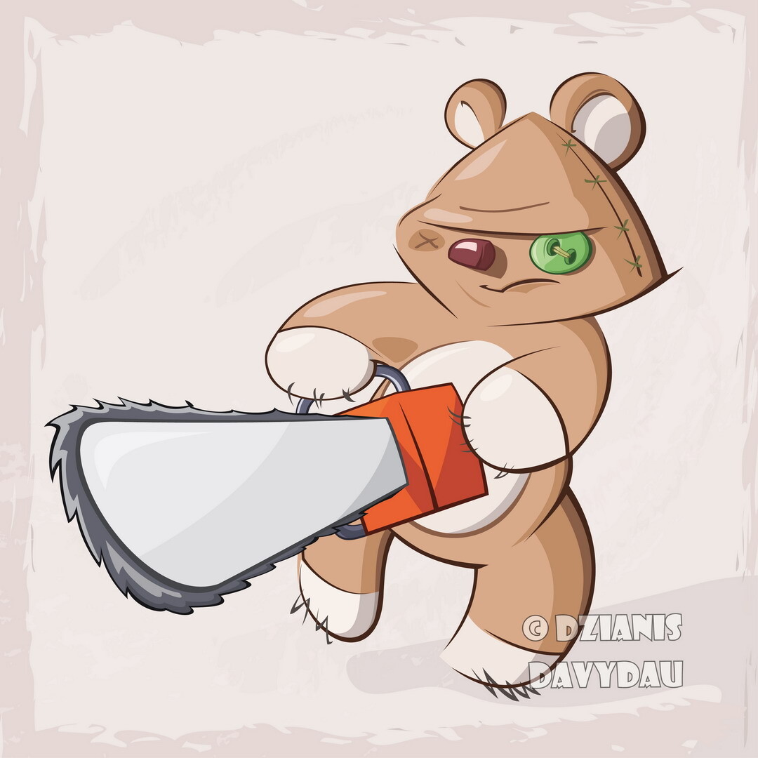ArtStation - Angry Teddy bear