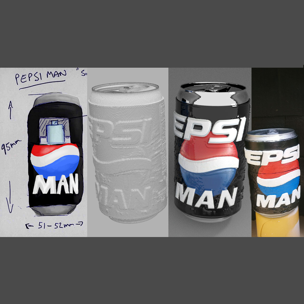 ArtStation - Pepsiman 3D can to 3D Print with SFX