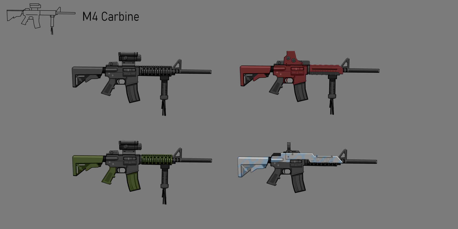 ArtStation - M4 Carbine Gun Design