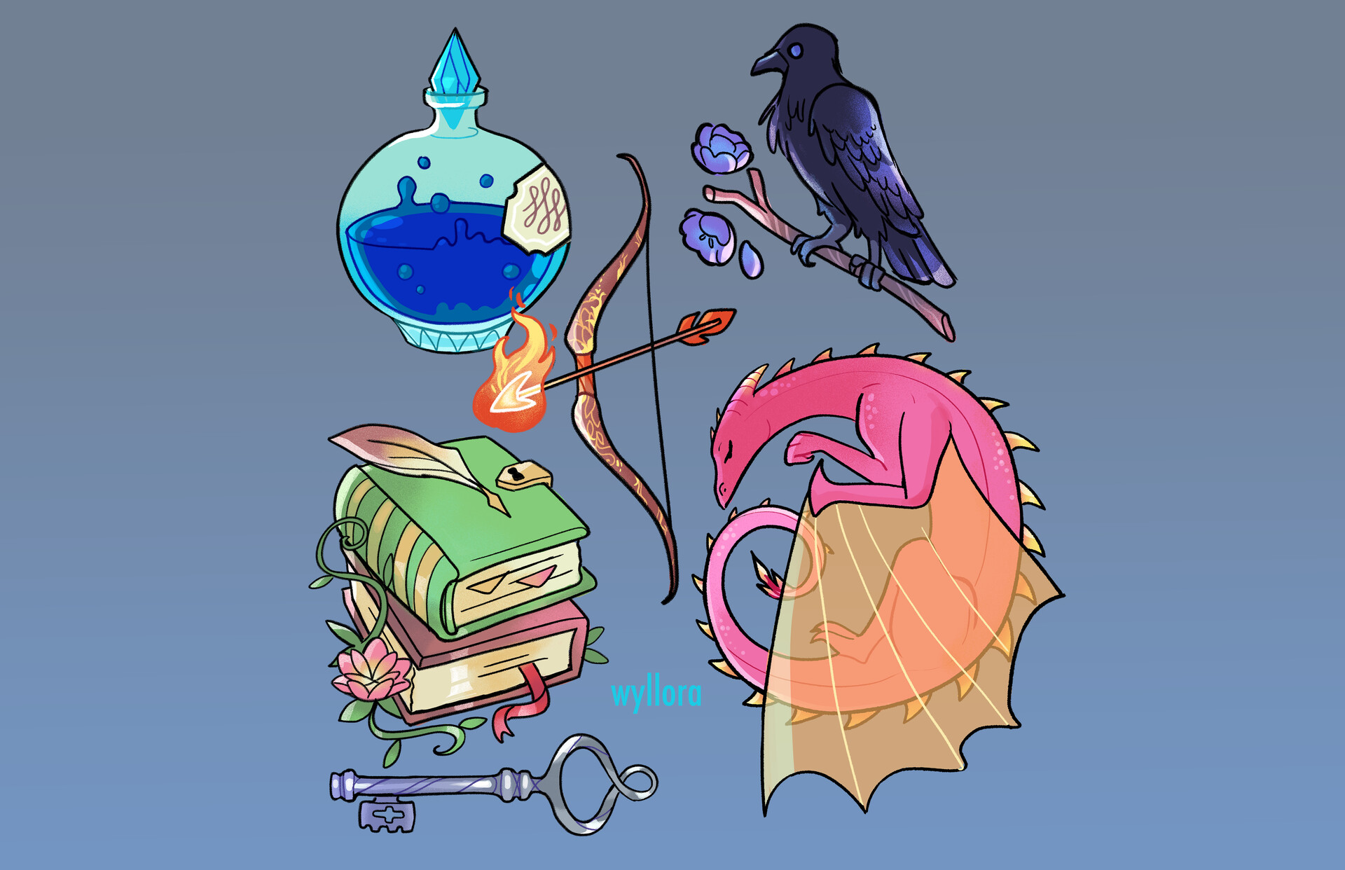 ArtStation - Fantasy Sticker Designs